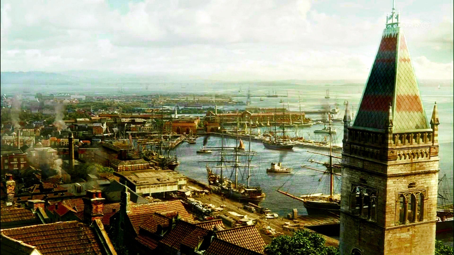 Download Artistic Harbor HD Wallpaper