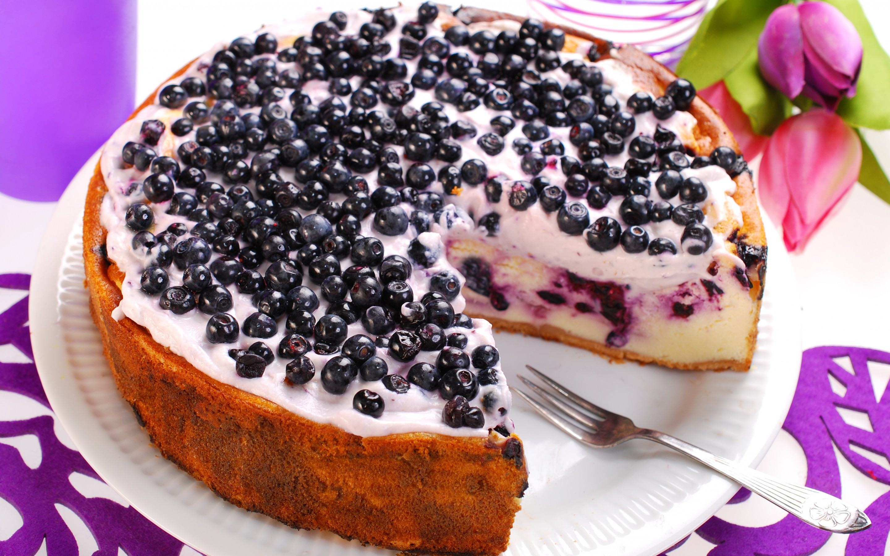 Blueberries Cake 1920x1080 Wallpaper Blueberry Cake 1080P, 2K, 4K, 5K