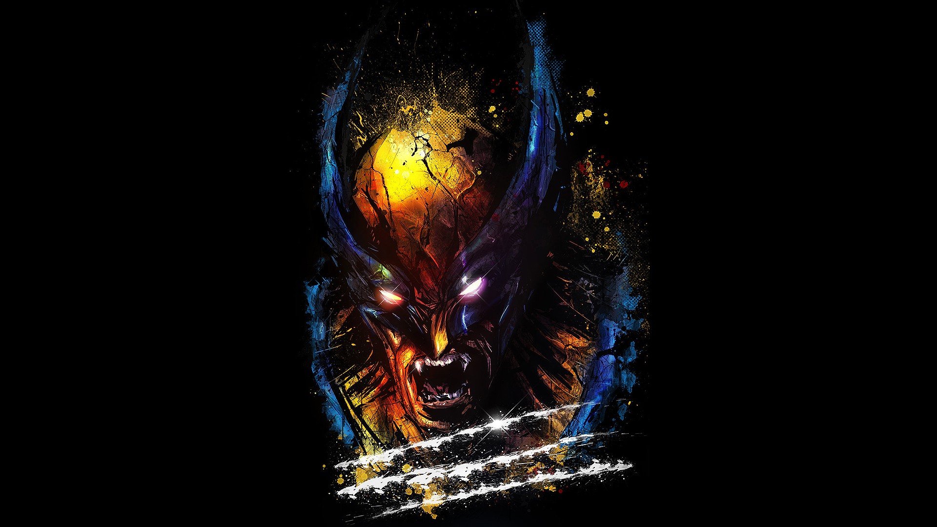 HD Wolverine Fury: Intense Comic Art Wallpaper