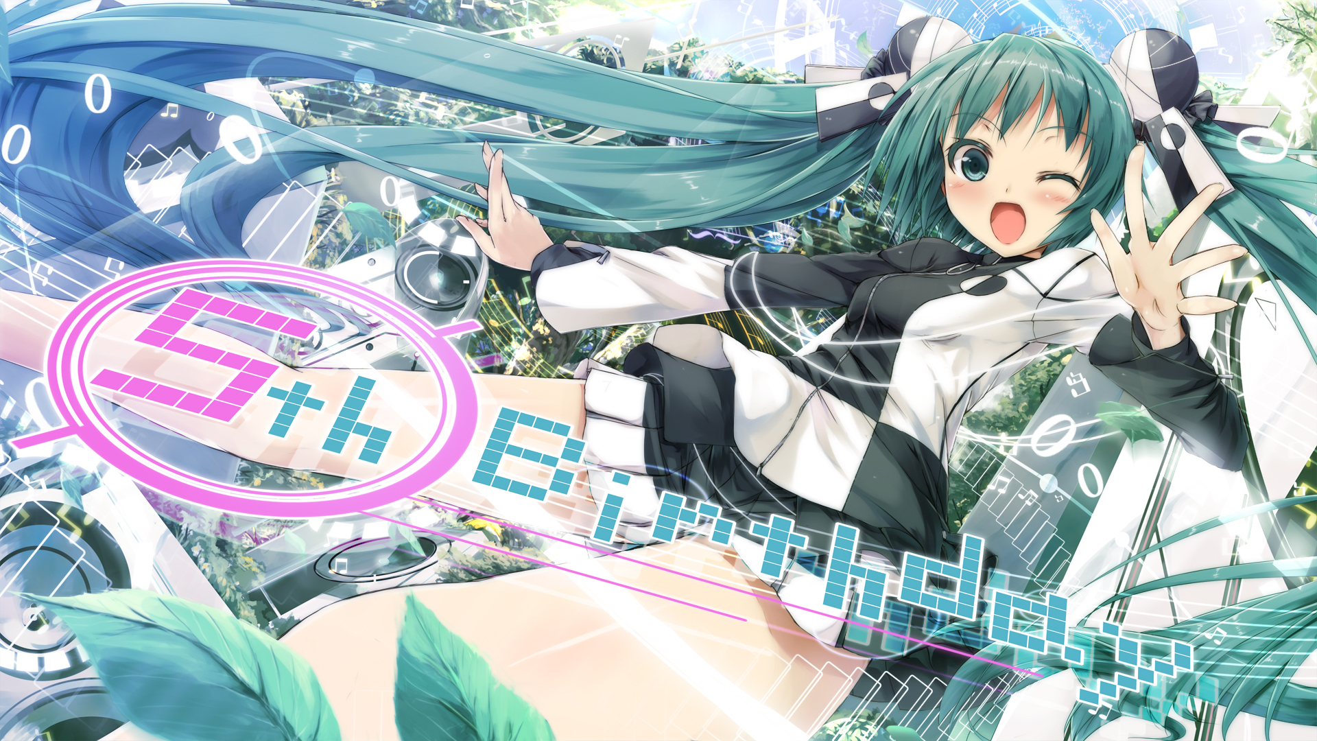 Hatsune Miku 5th Birthday HD Wallpaper - Vibrant Anime Tribute