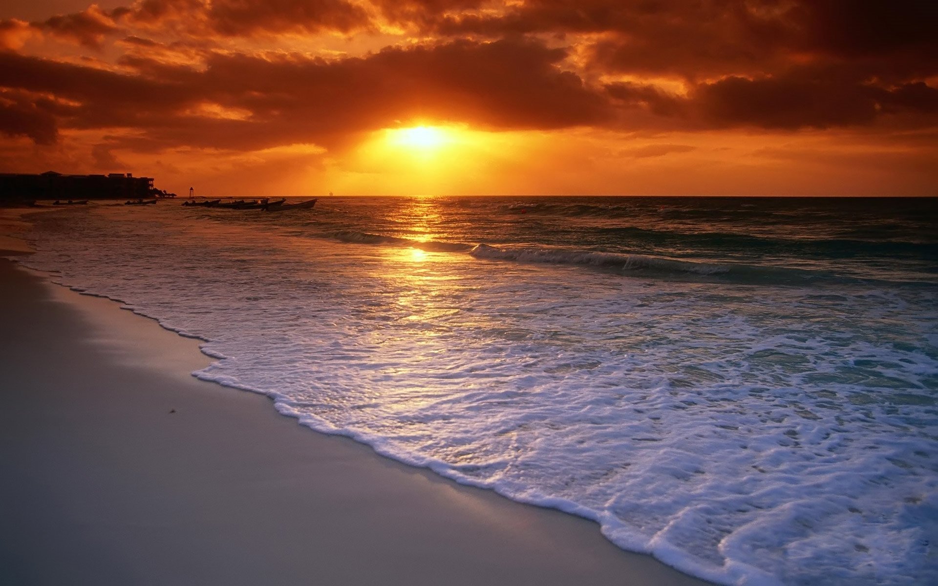 Breathtaking HD Beach Sunset Photography Wallpaper