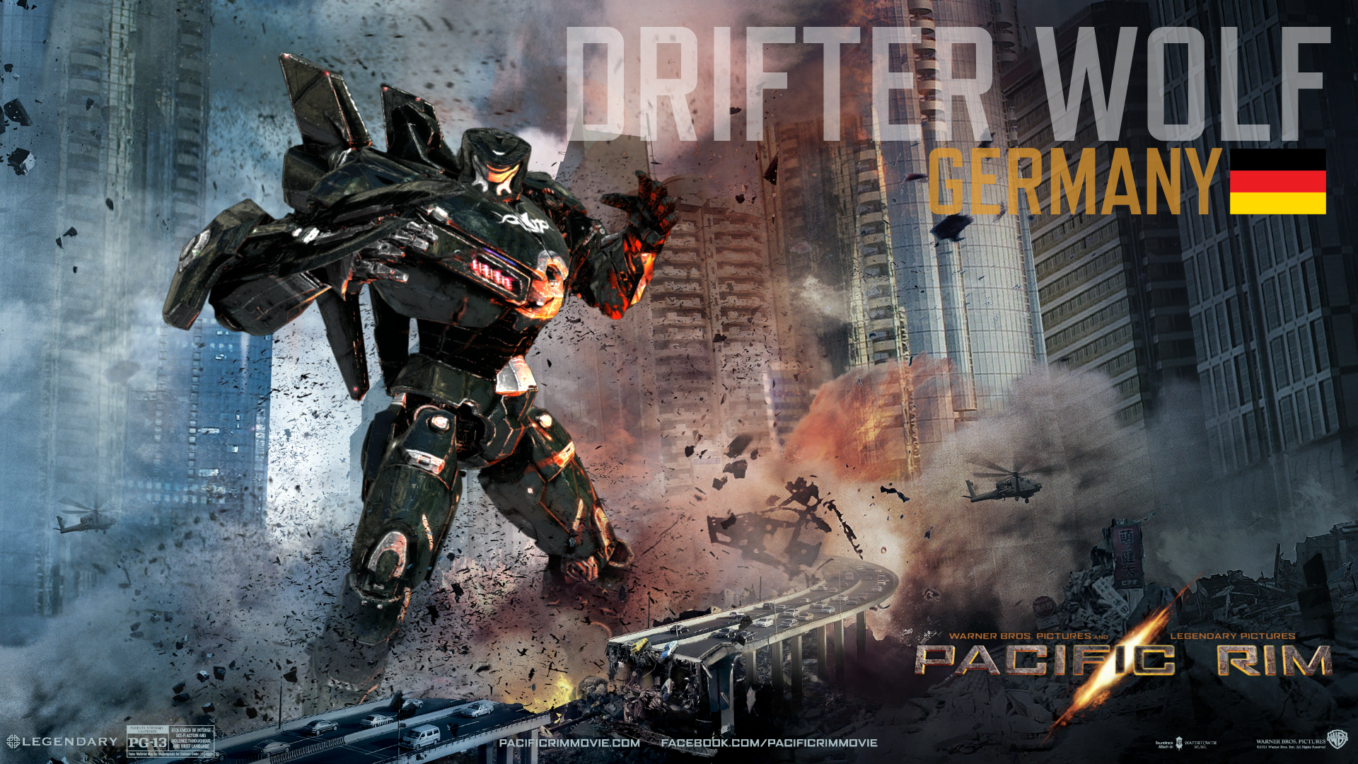 Pacific Rim HD Wallpaper: Drifter Wolf Germany in Action