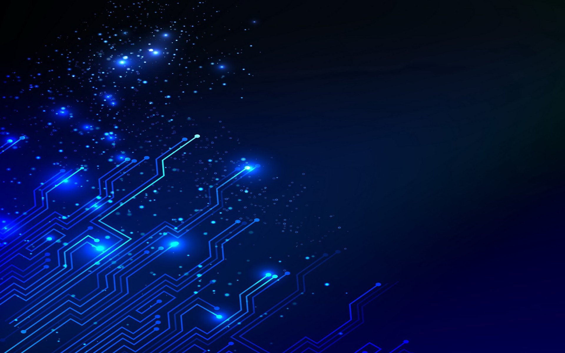 Abstract Vector Circuitry: HD Digital Cosmos Wallpaper