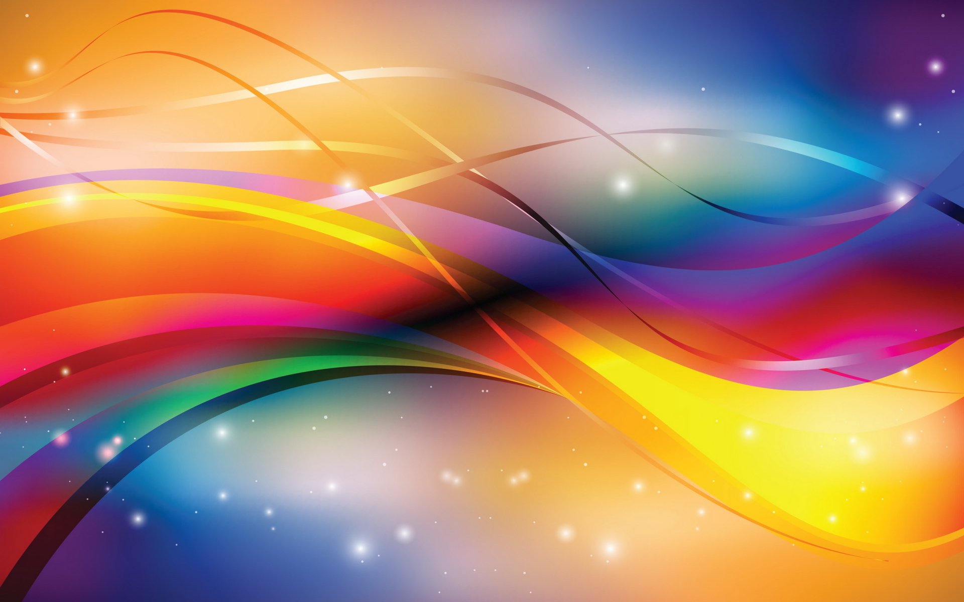 Vibrant Vector Waves: A Stunning HD Wallpaper