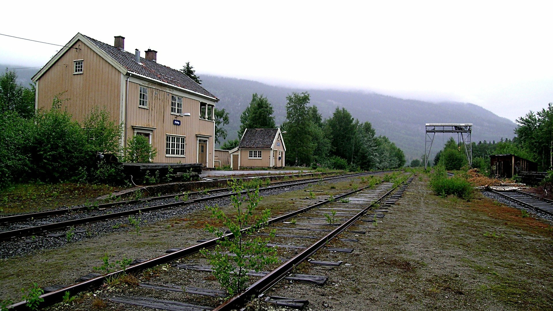 Rustic Train Station HD Wallpaper