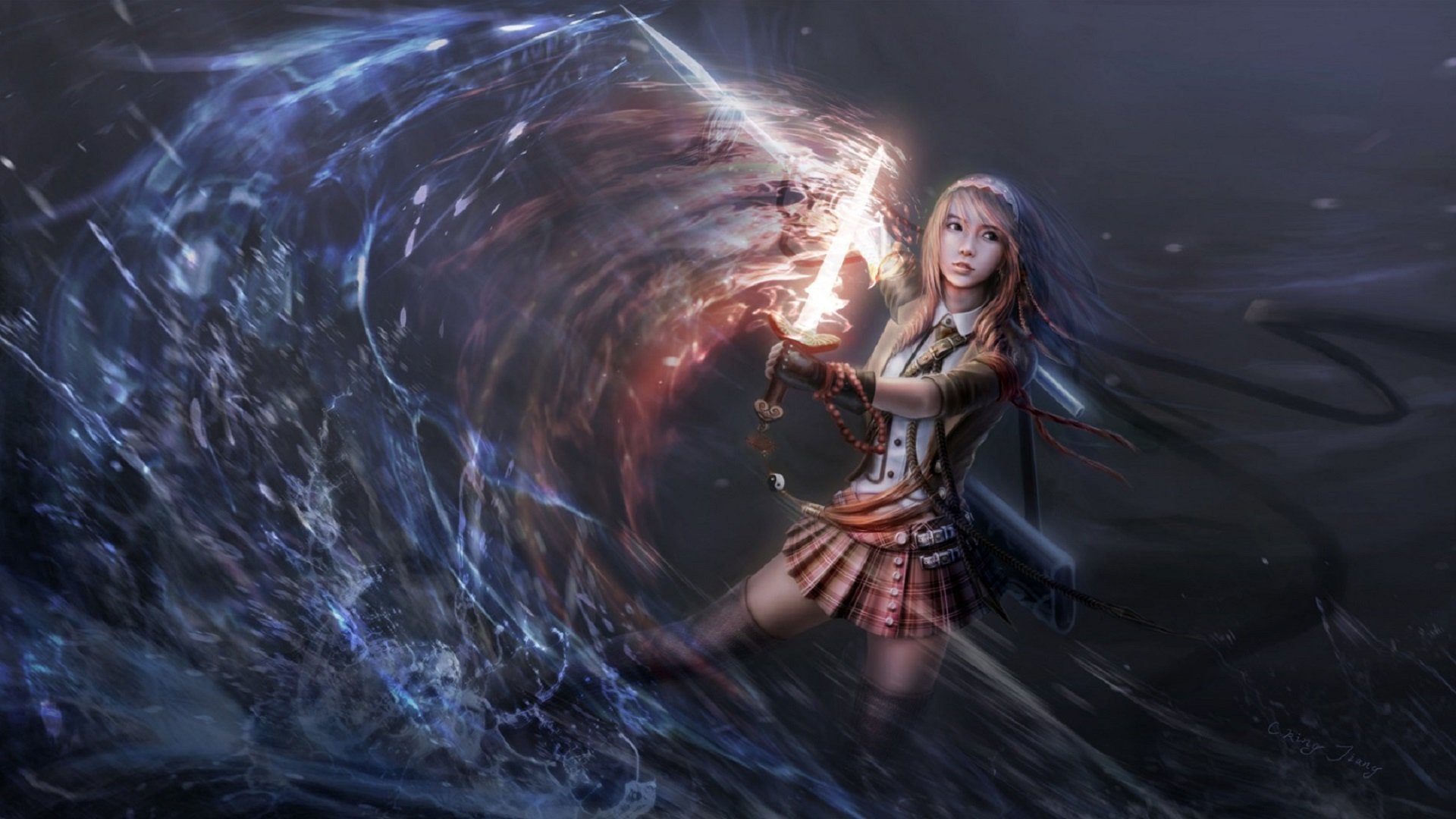 Epic Fantasy Woman Warrior HD Wallpaper