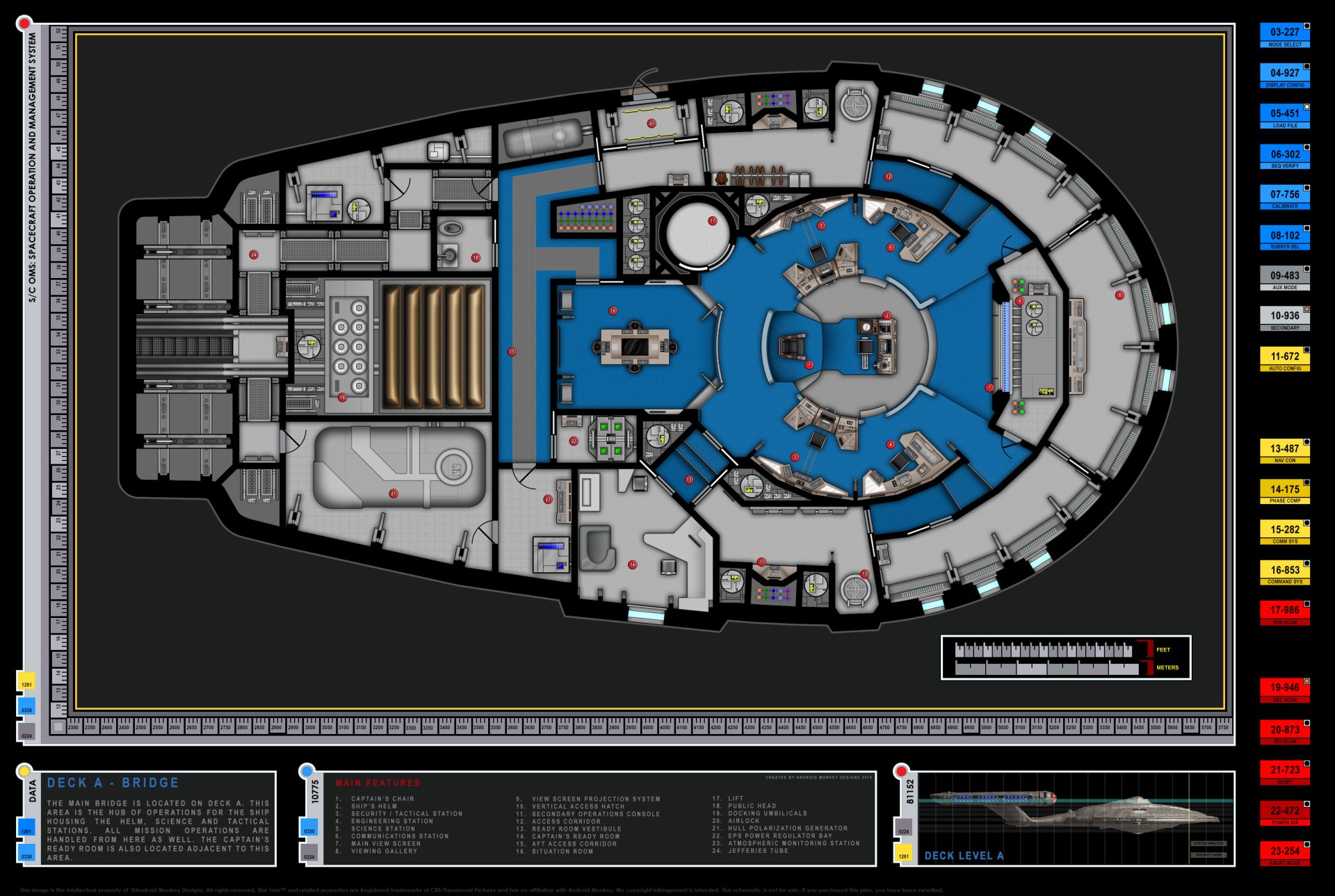 USS Enterprise Bridge Deckplan — Star Trek: TOS 2K Quad HD Wallpaper ...