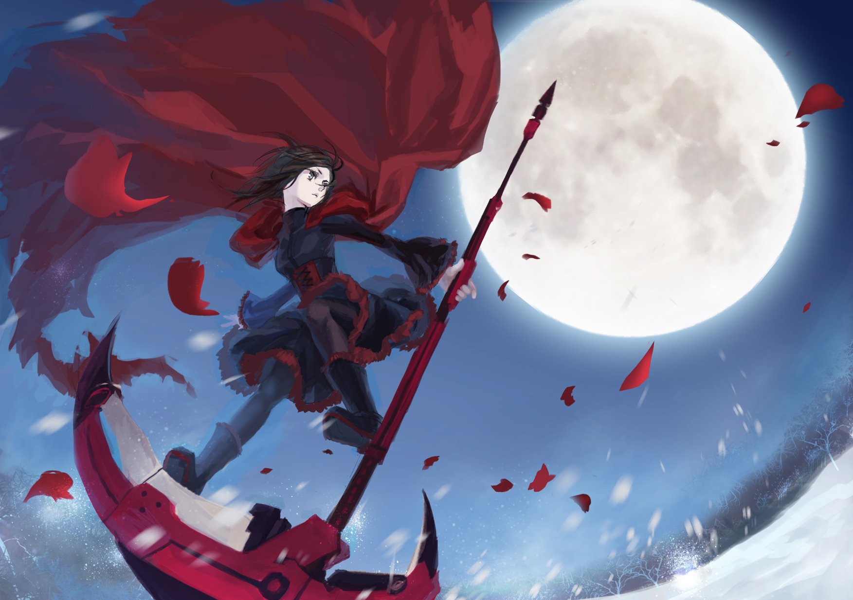 RWBY Moonlit Warrior HD Anime Wallpaper