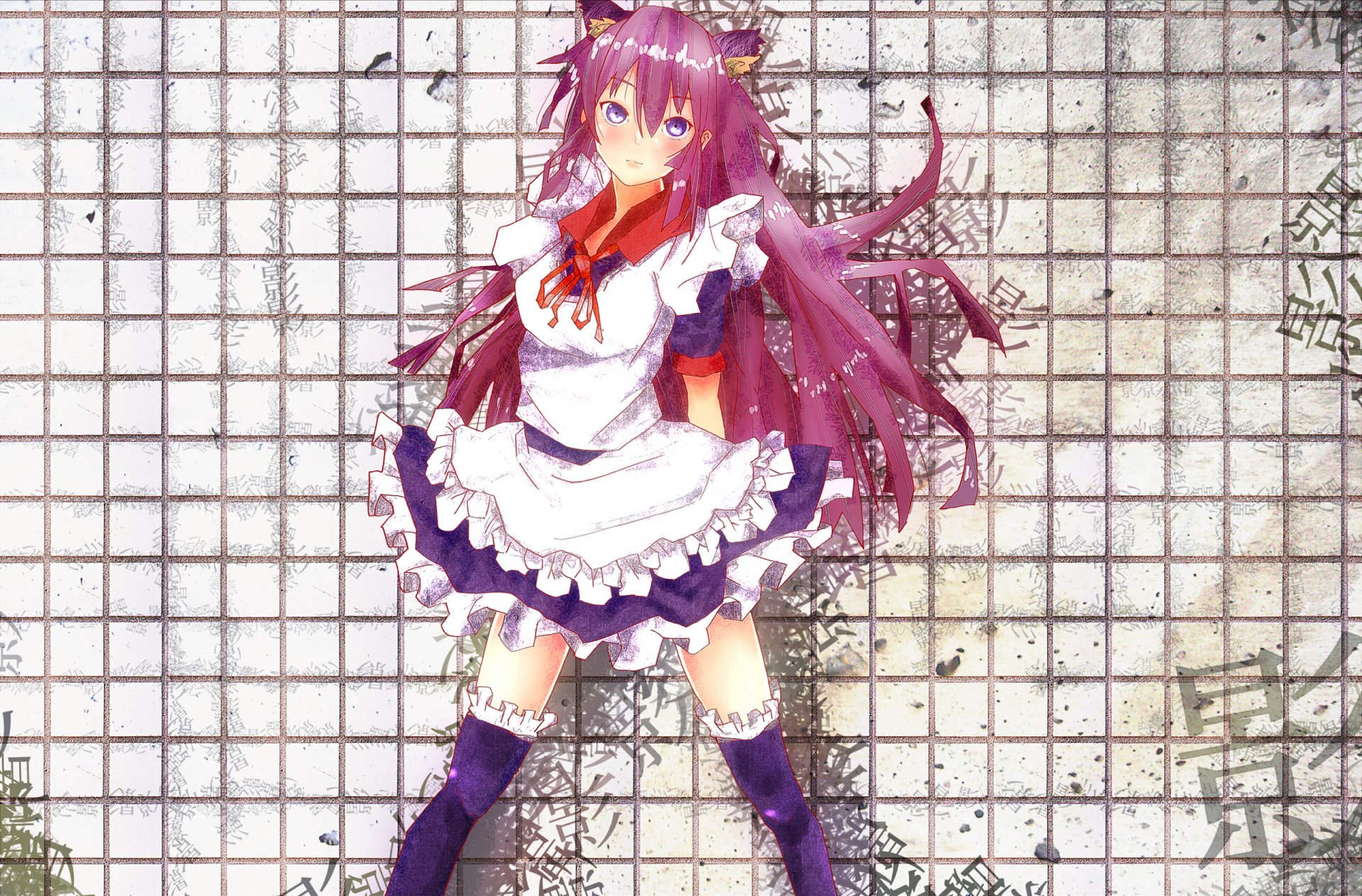 Download Blue Eyes Long Hair Purple Hair Hitagi Senjōgahara Anime ...