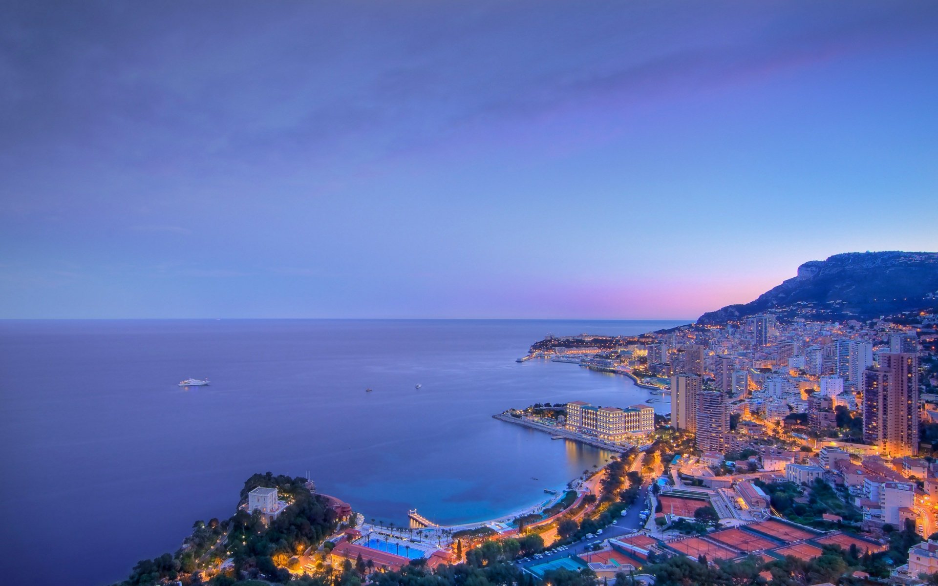 Monaco Landscape Sunset Full HD Fond d'écran and Arrière-Plan ...