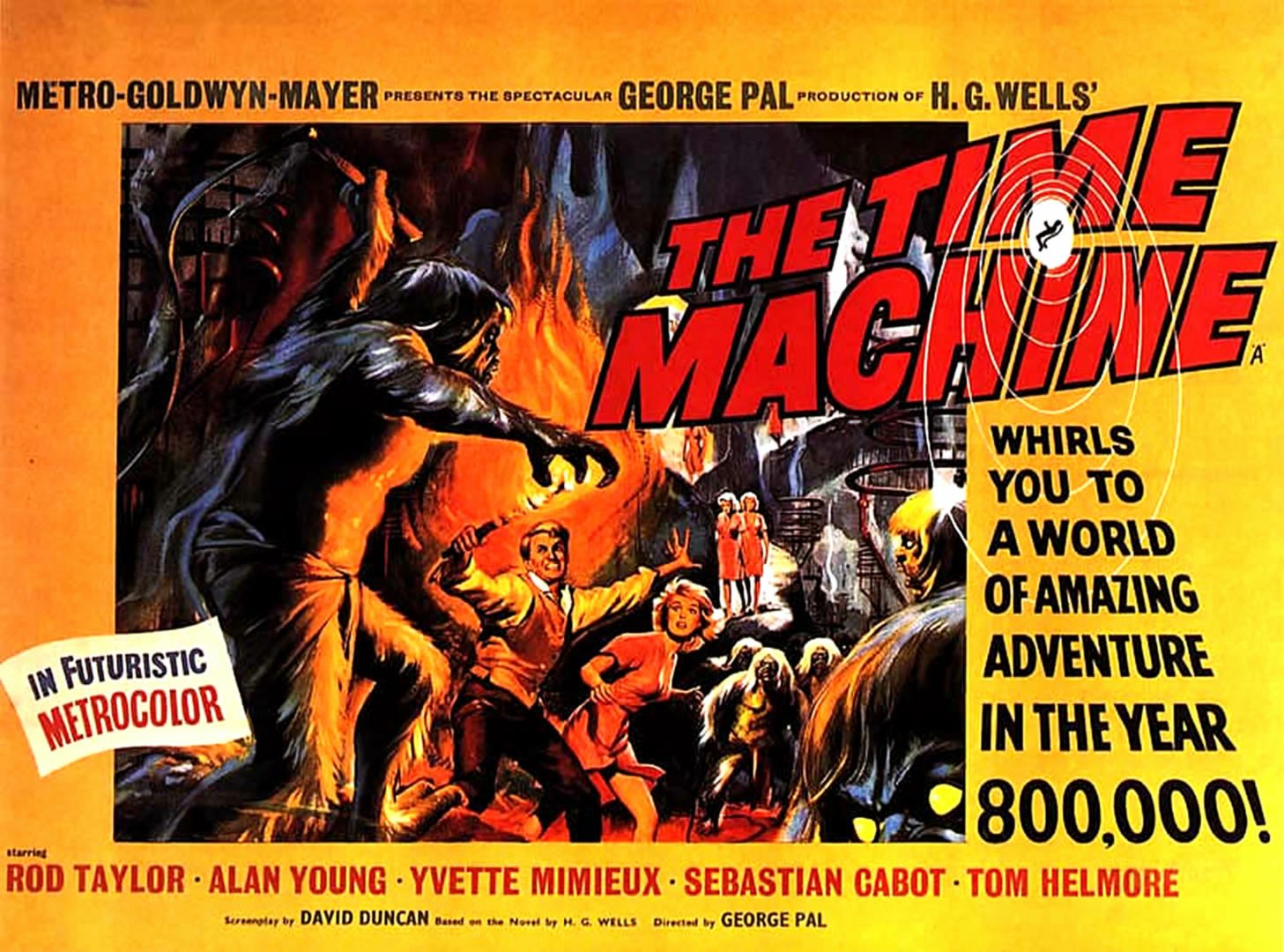 The Time Machine (1960) Movie HD Wallpaper – Classic Sci-Fi Adventure