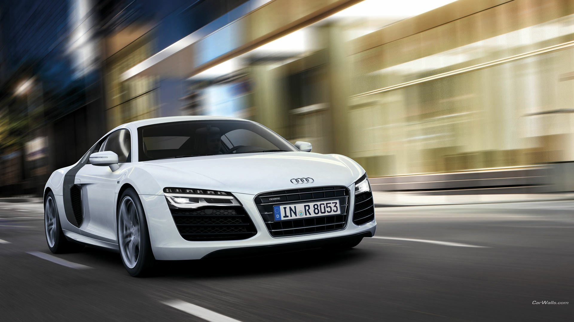 Download White Car Car Supercar Audi Vehicle Audi R8 HD Wallpaper
