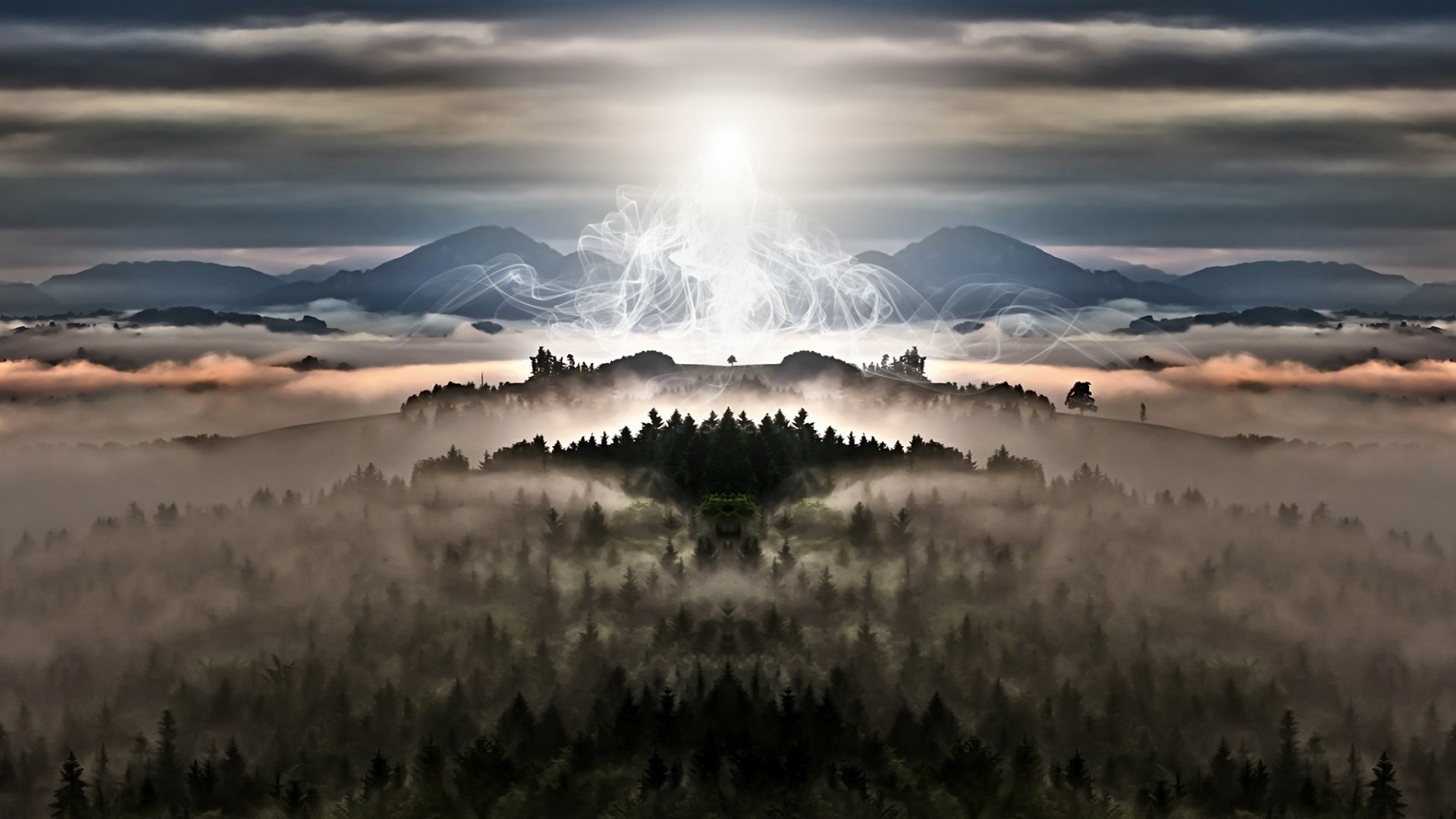 Mystic Fog Embrace: HD Nature's Serene Veil