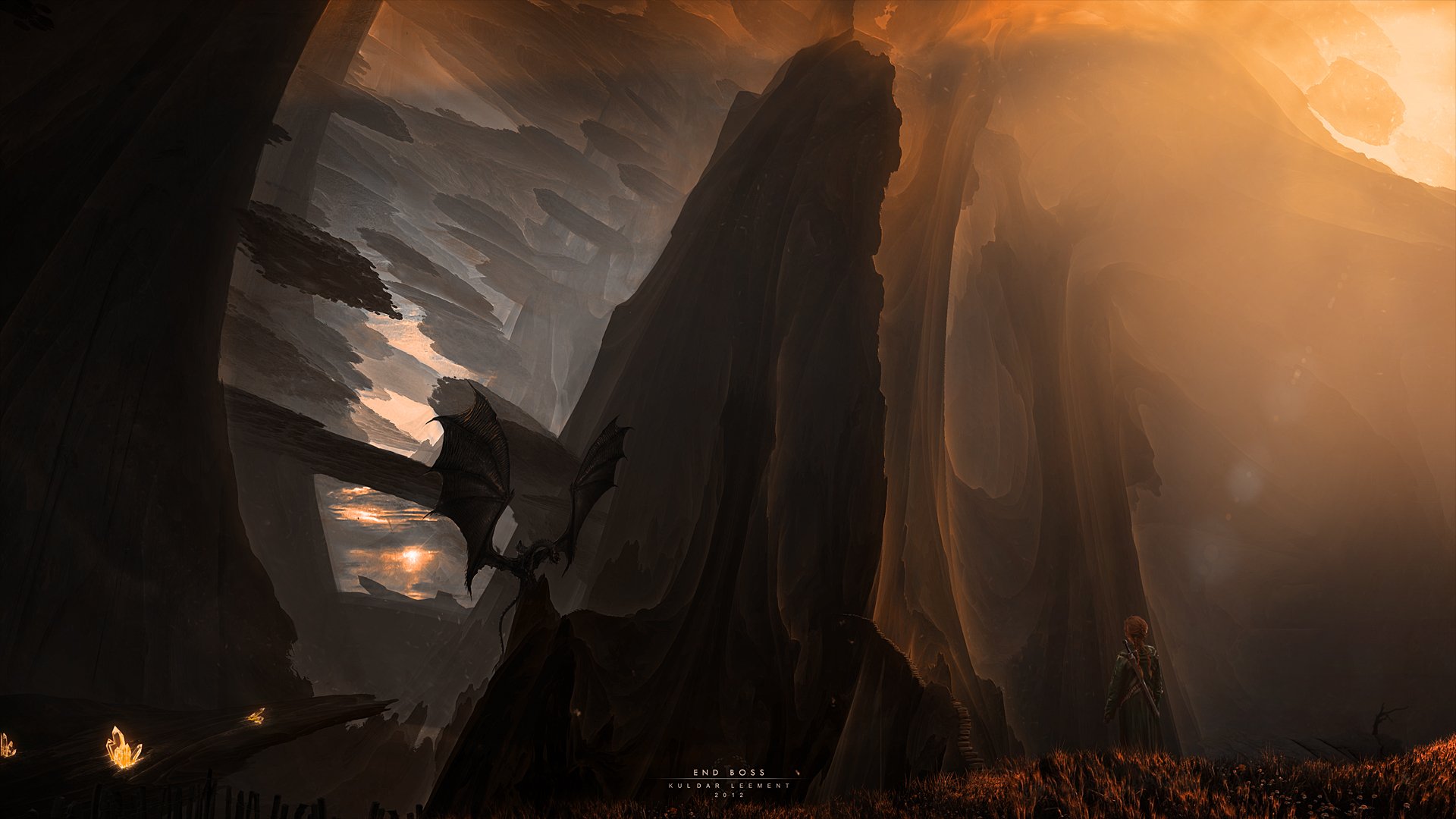 Epic Fantasy: Dragon's Lair HD Wallpaper | 1920x1080 | Wallpaper Abyss