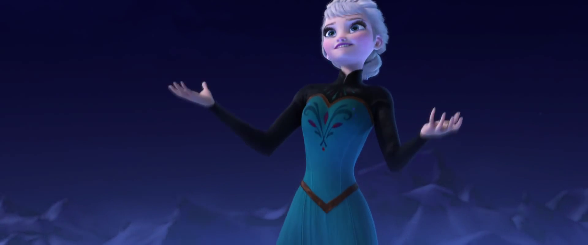 Elsa’s Frozen Magic HD Wallpaper – Iconic Movie Moment in Stunning Detail