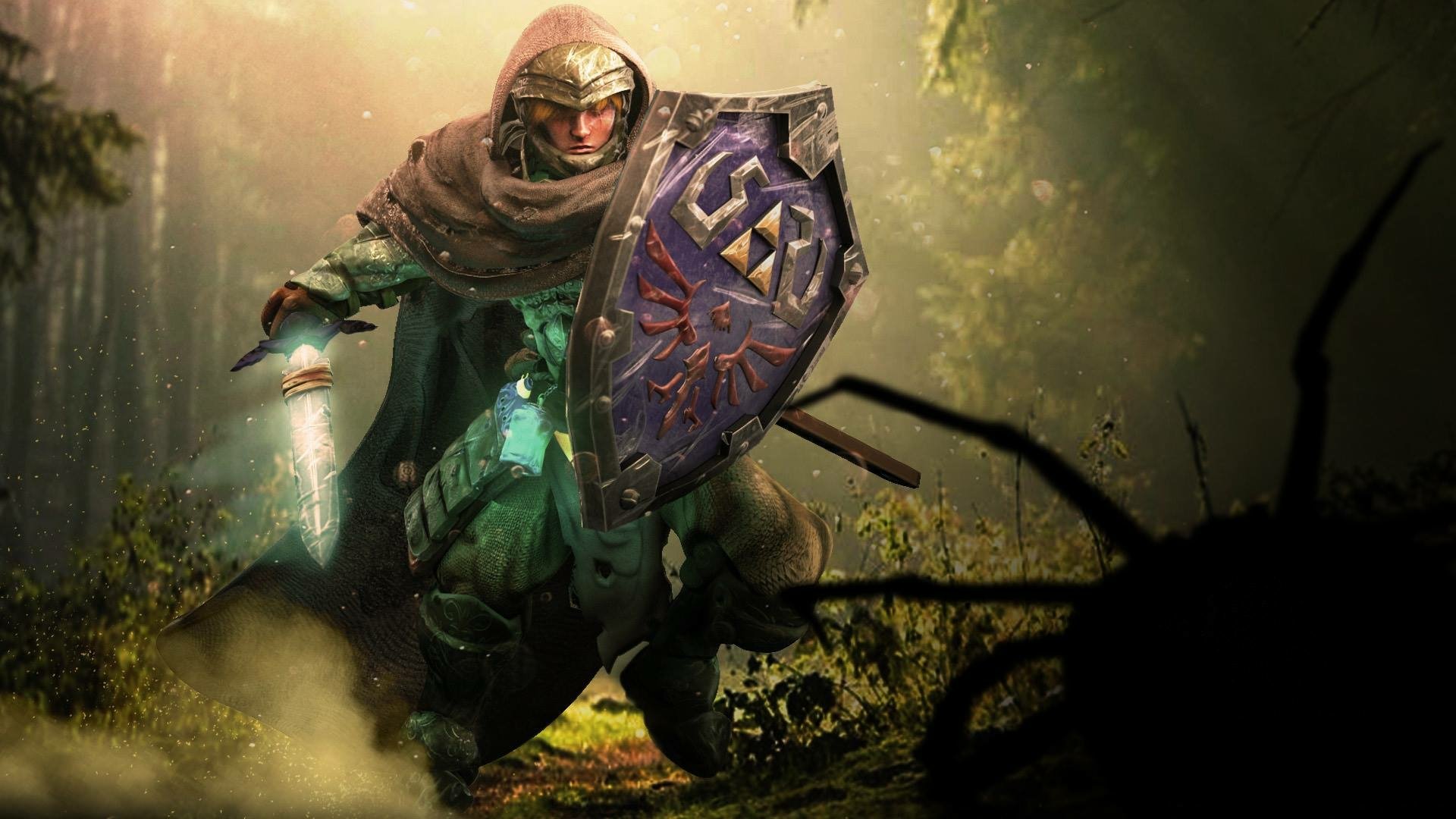 Legend of Zelda HD Wallpaper: Heroic Link in Action