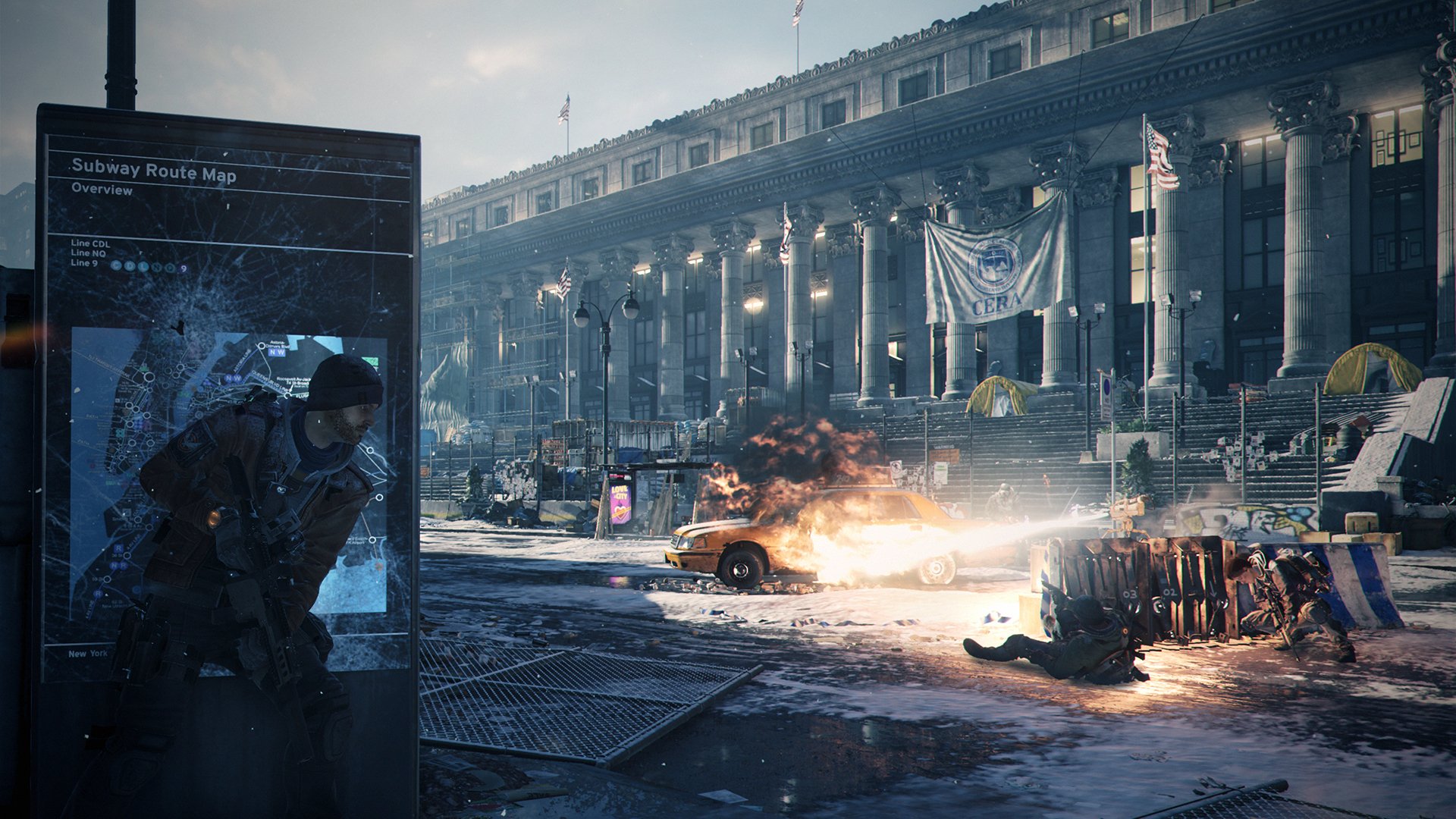 Tom Clancy's The Division HD Wallpaper – Urban Warfare Scene