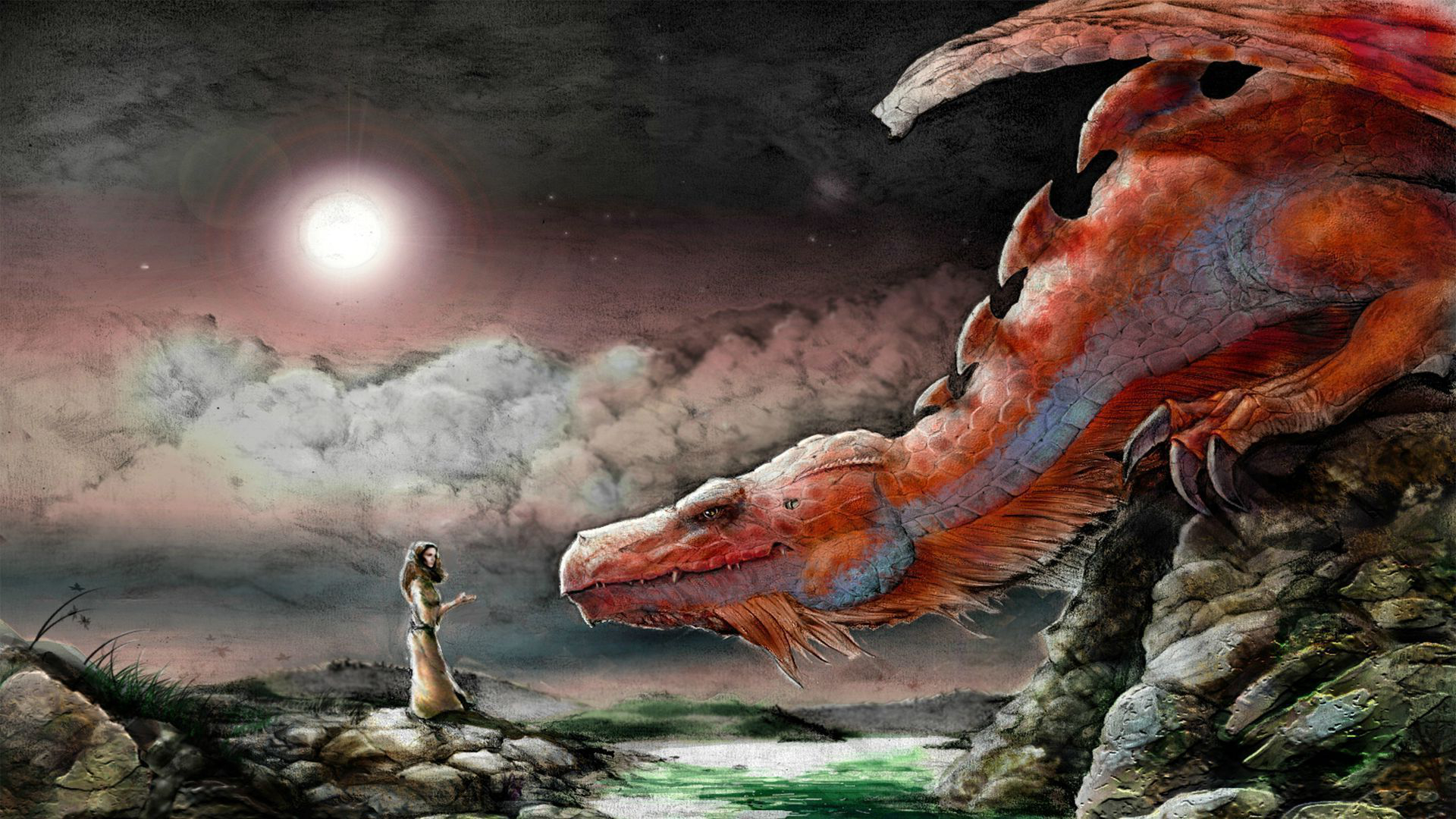 Download Fantasy Dragon HD Wallpaper