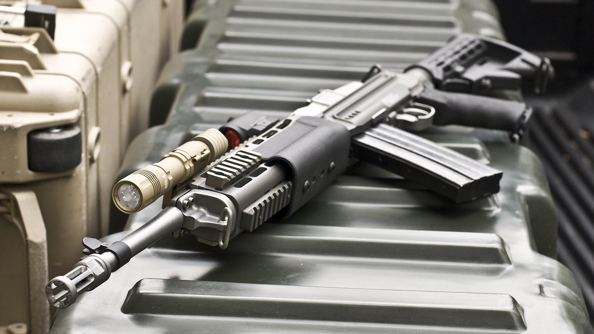 Assault Rifle HD Wallpaper | Background Image | 2000x1125 | ID:530073 ...