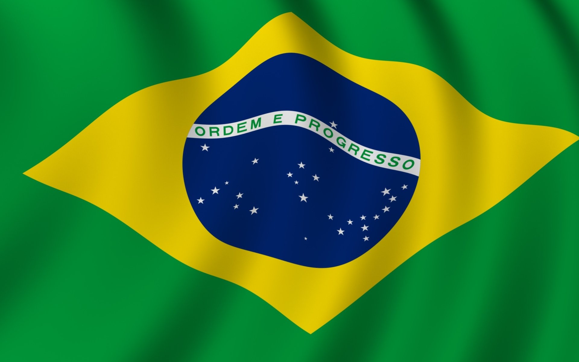 Brazilian Pride: HD Wallpaper of Brazil's Vibrant Flag