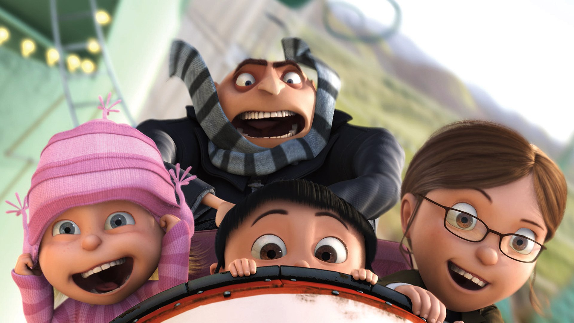 Despicable Me Family HD Wallpaper – Gru, Margo, Edith & Agnes Adventure