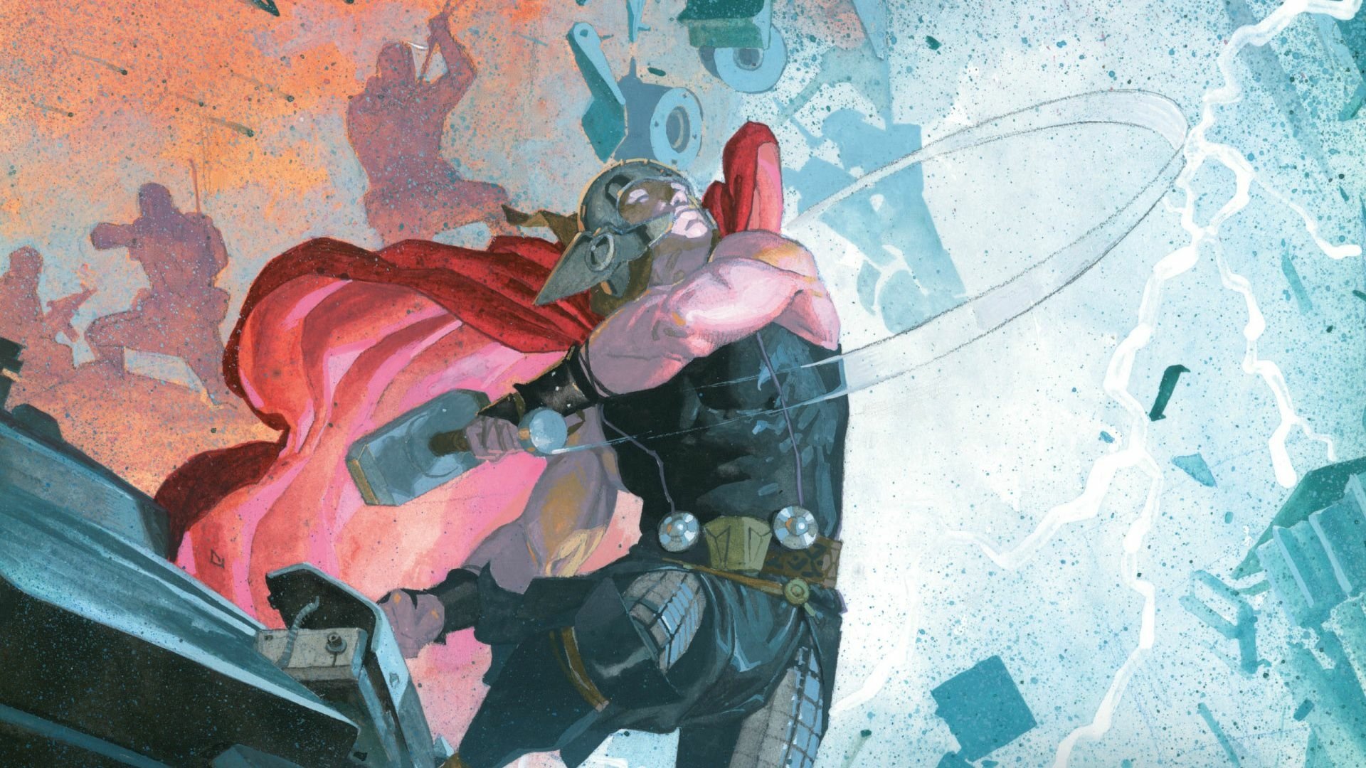 Epic Thor Comic HD Wallpaper: God of Thunder in Action | 1920x1080 ...