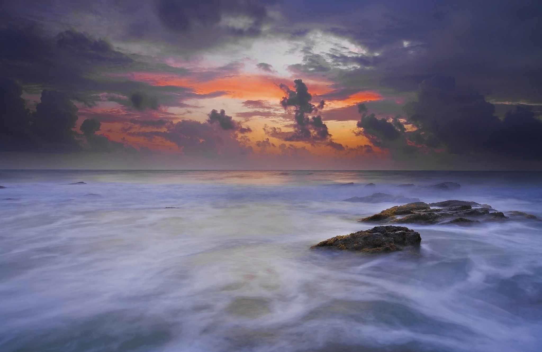Download Wave Cloud Sea Nature Sunset HD Wallpaper