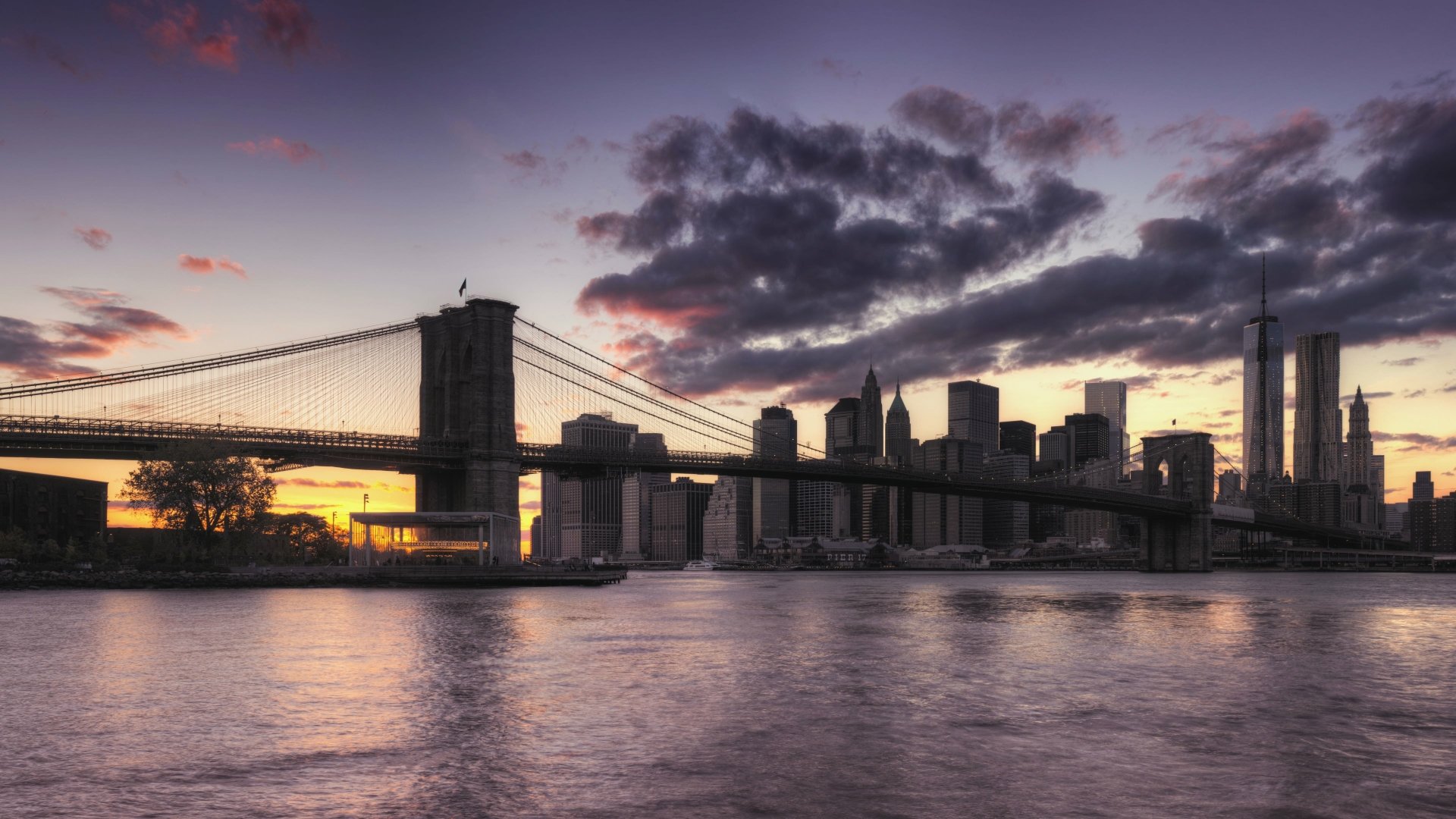 Manhattan Night: Brooklyn Bridge 4K Skyline