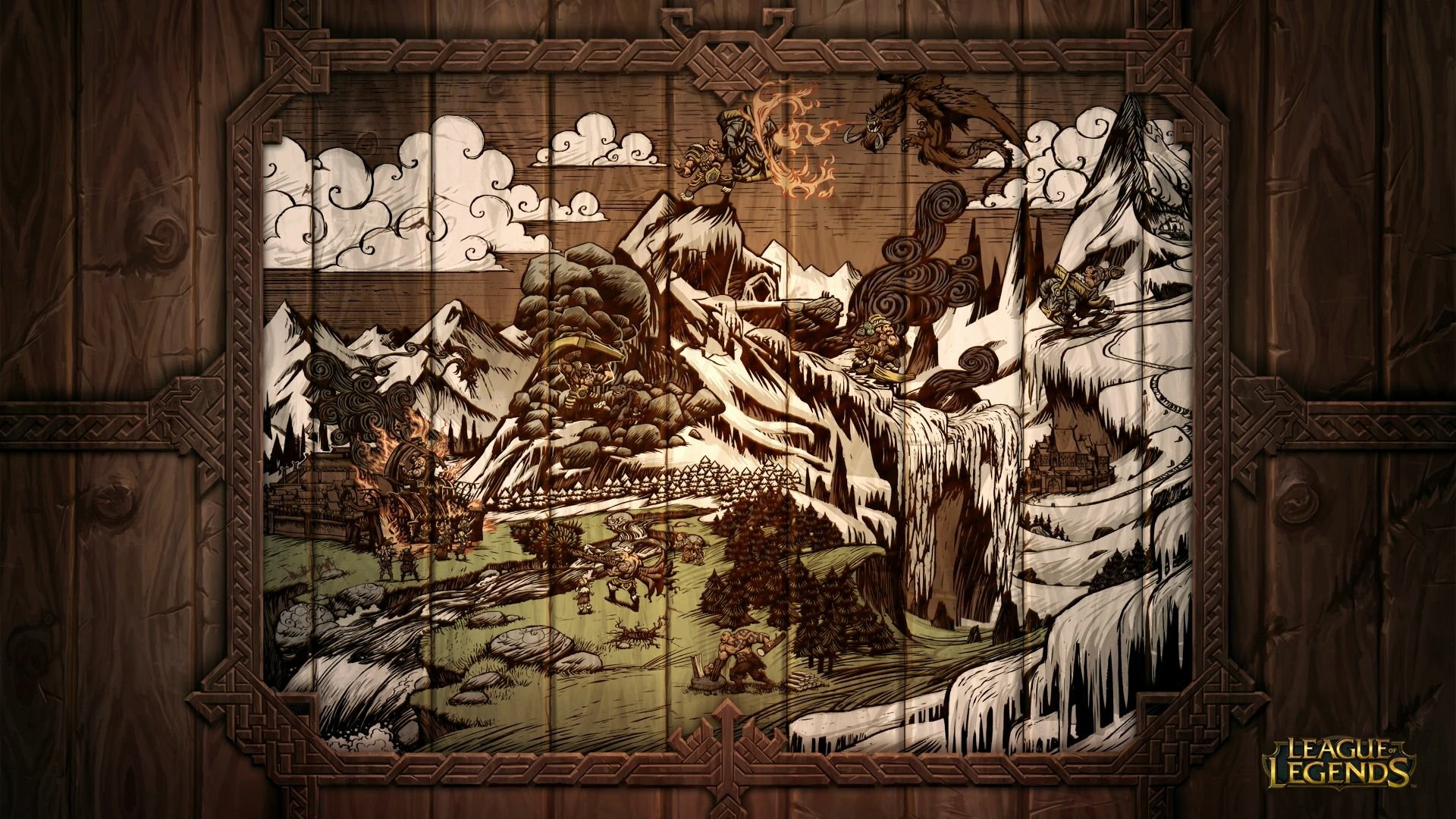 League of Legends HD Map Artwork – Epic Video Game Wallpaper ...