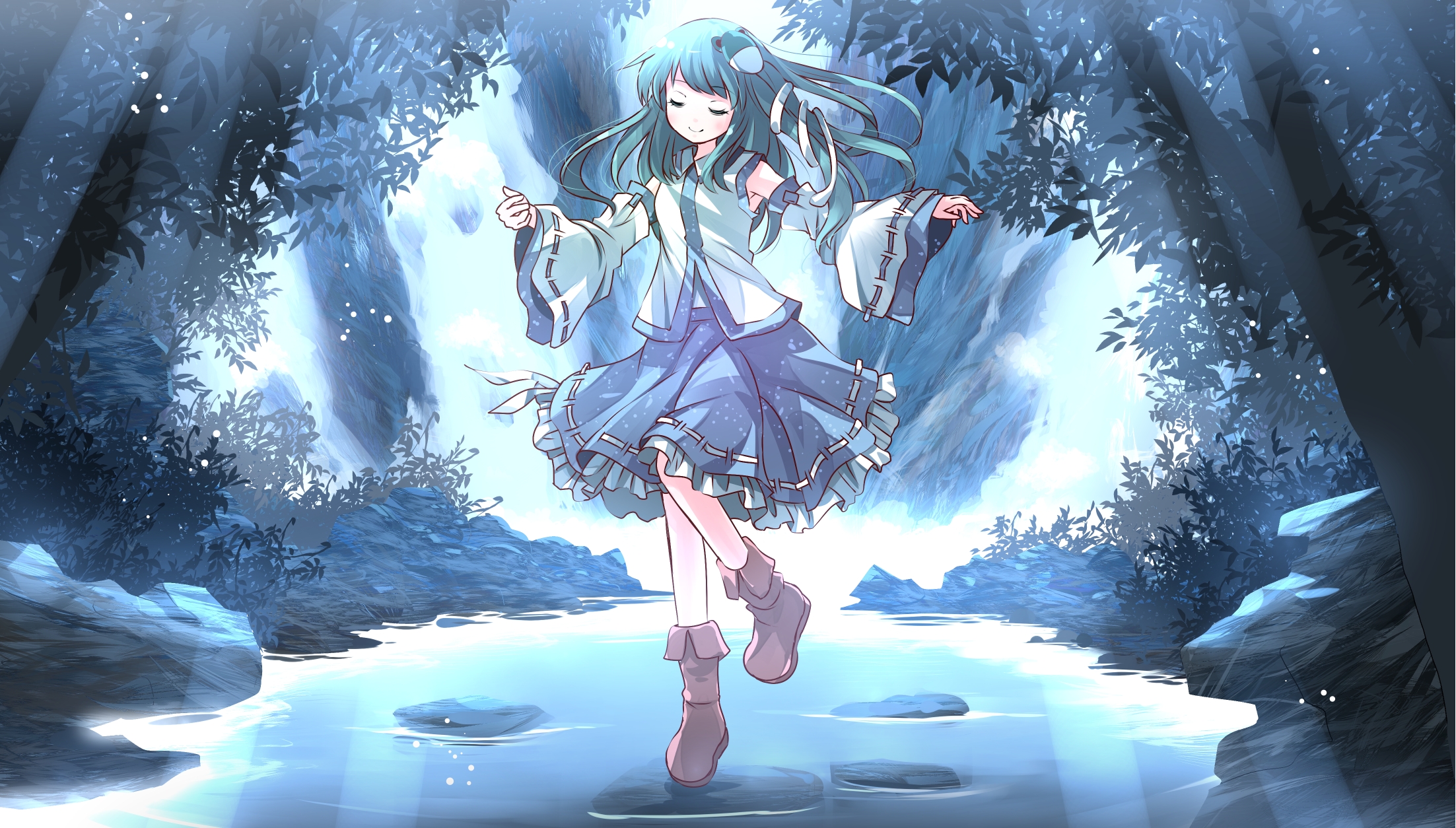 Download Sanae Kochiya Anime Touhou Hd Wallpaper