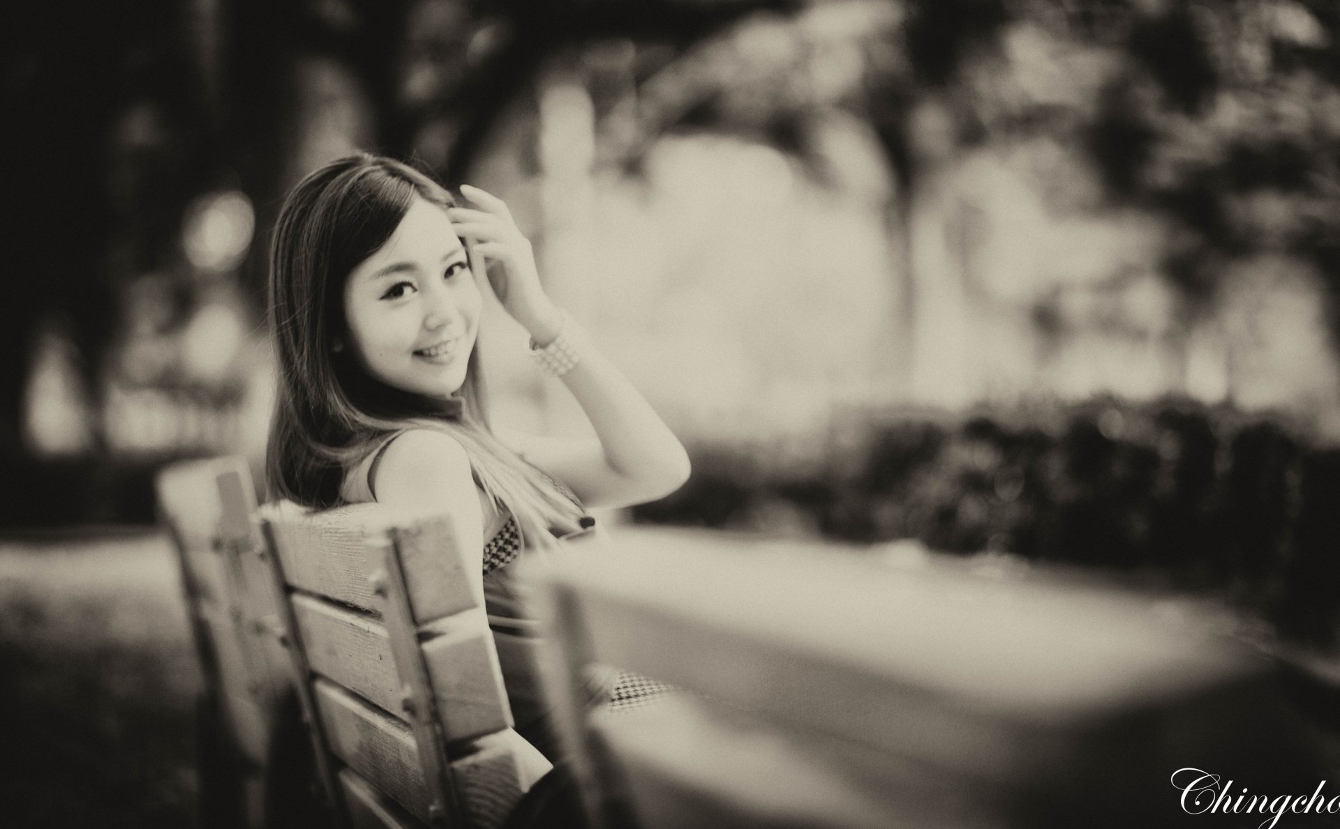 Vintage Asian Woman in 4K Ultra HD Black & White by Chingcho Chang
