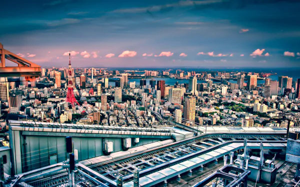 Twilight Over Tokyo Tower - 4K Ultra HD Wallpaper