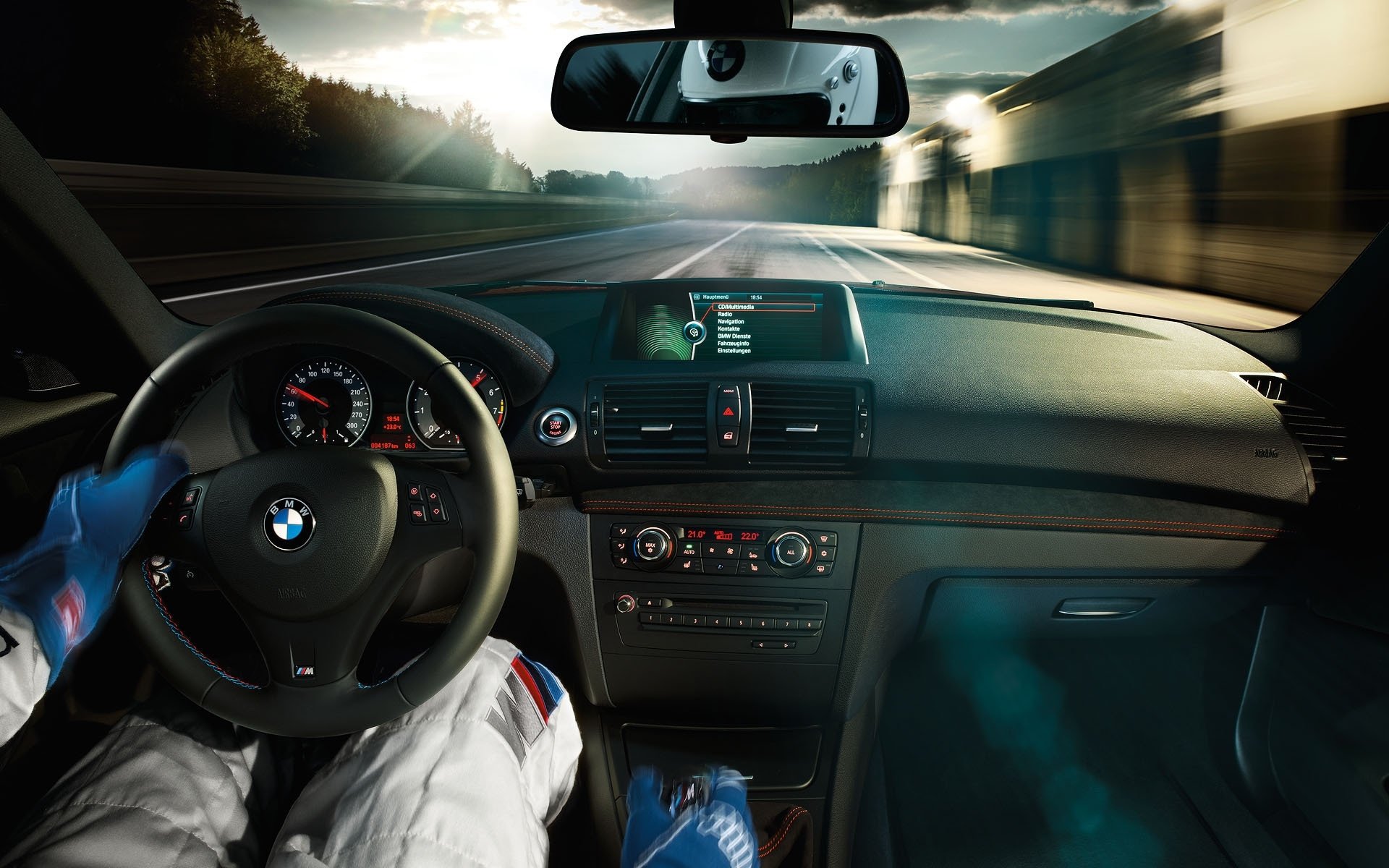BMW Track Rush — High-Speed Interior HD Wallpaper | 1920x1200 ...
