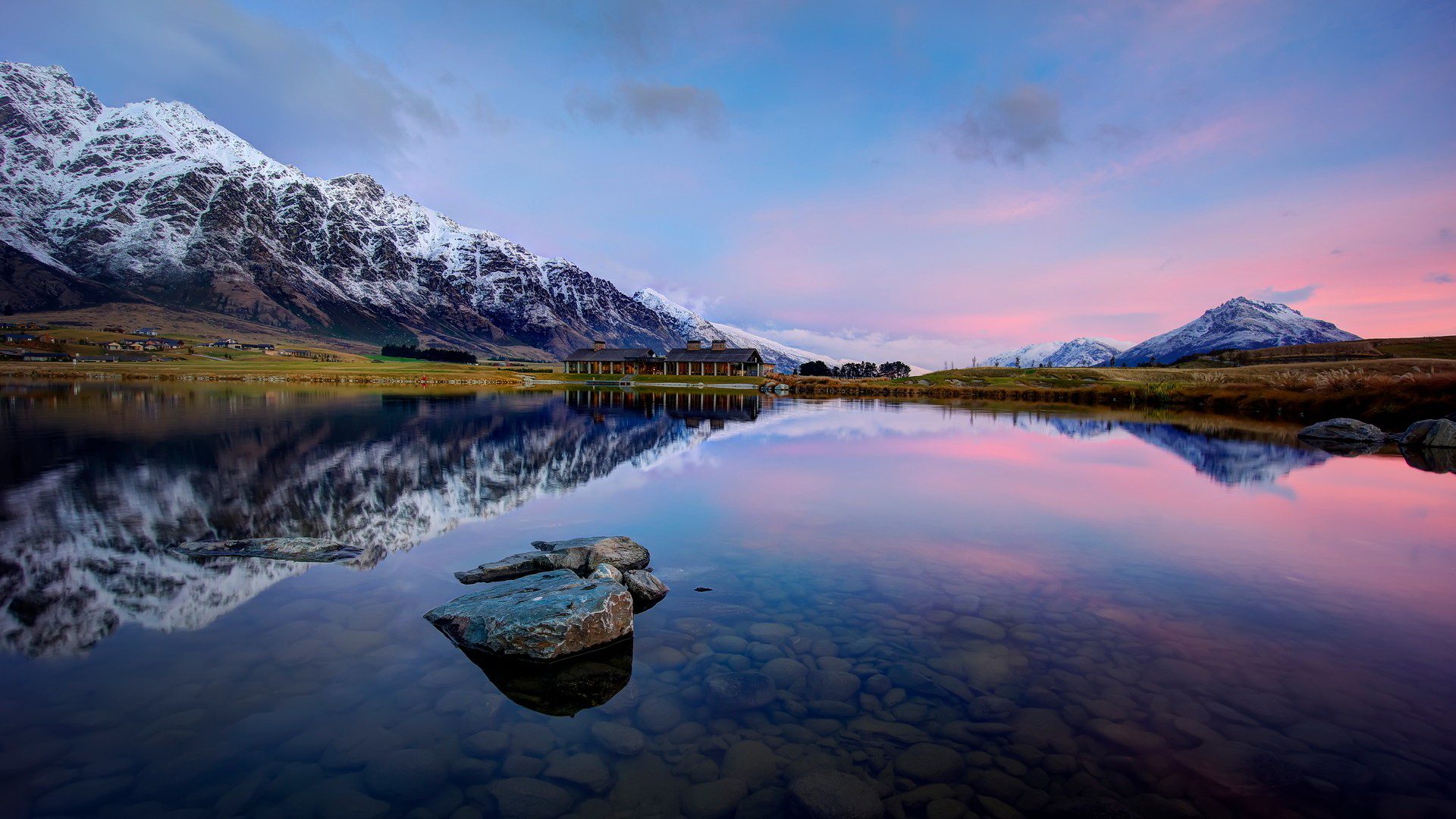 Download Lake Wakatipu New Zealand Mountain Nature Reflection HD Wallpaper