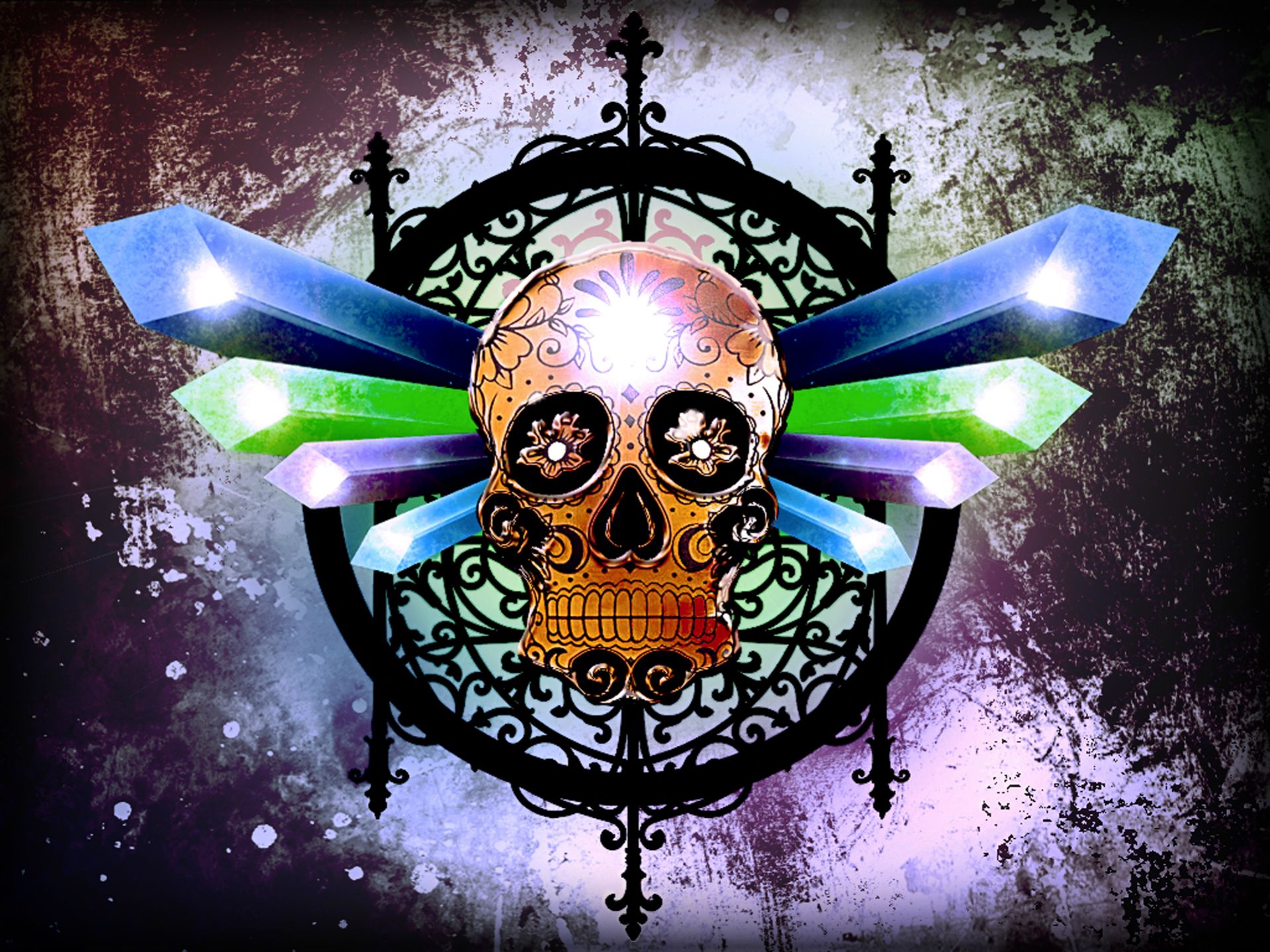 Dark Crystal Skull HD Wallpaper