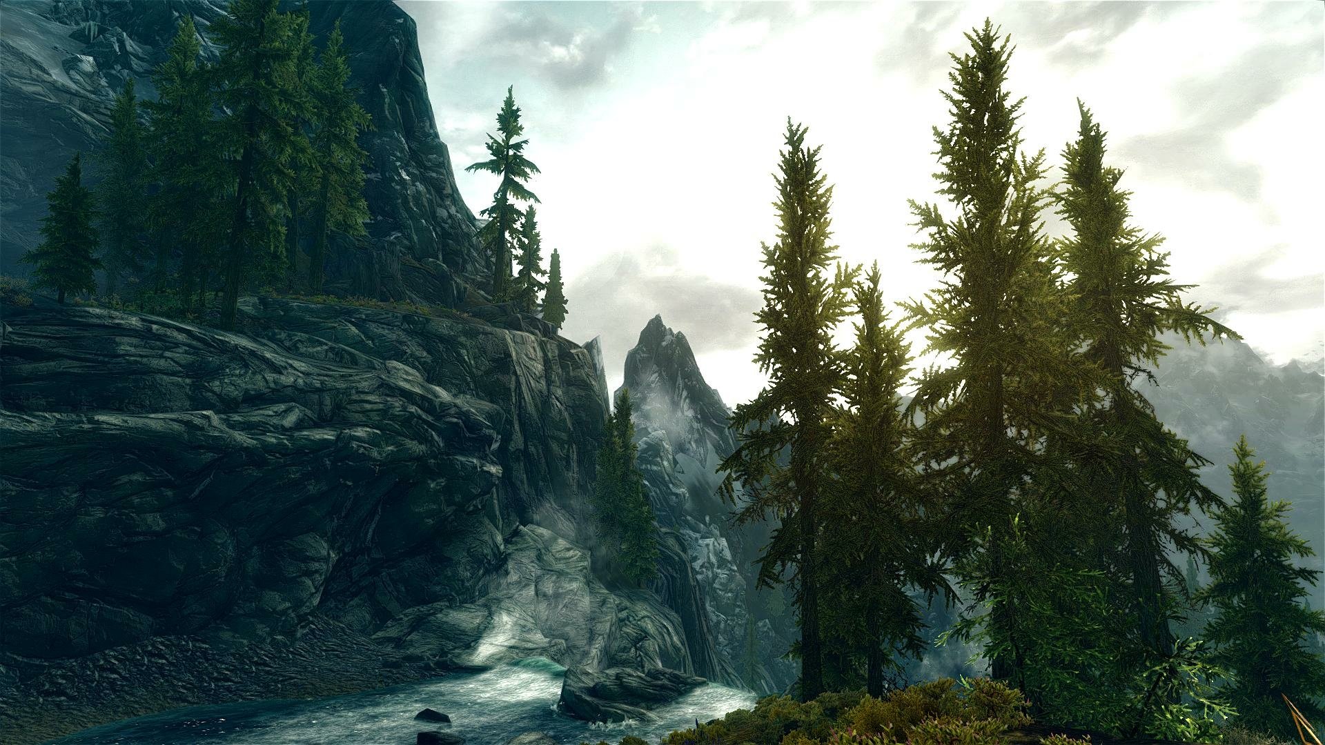 Skyrim HD Wallpaper: Epic Landscape from The Elder Scrolls V