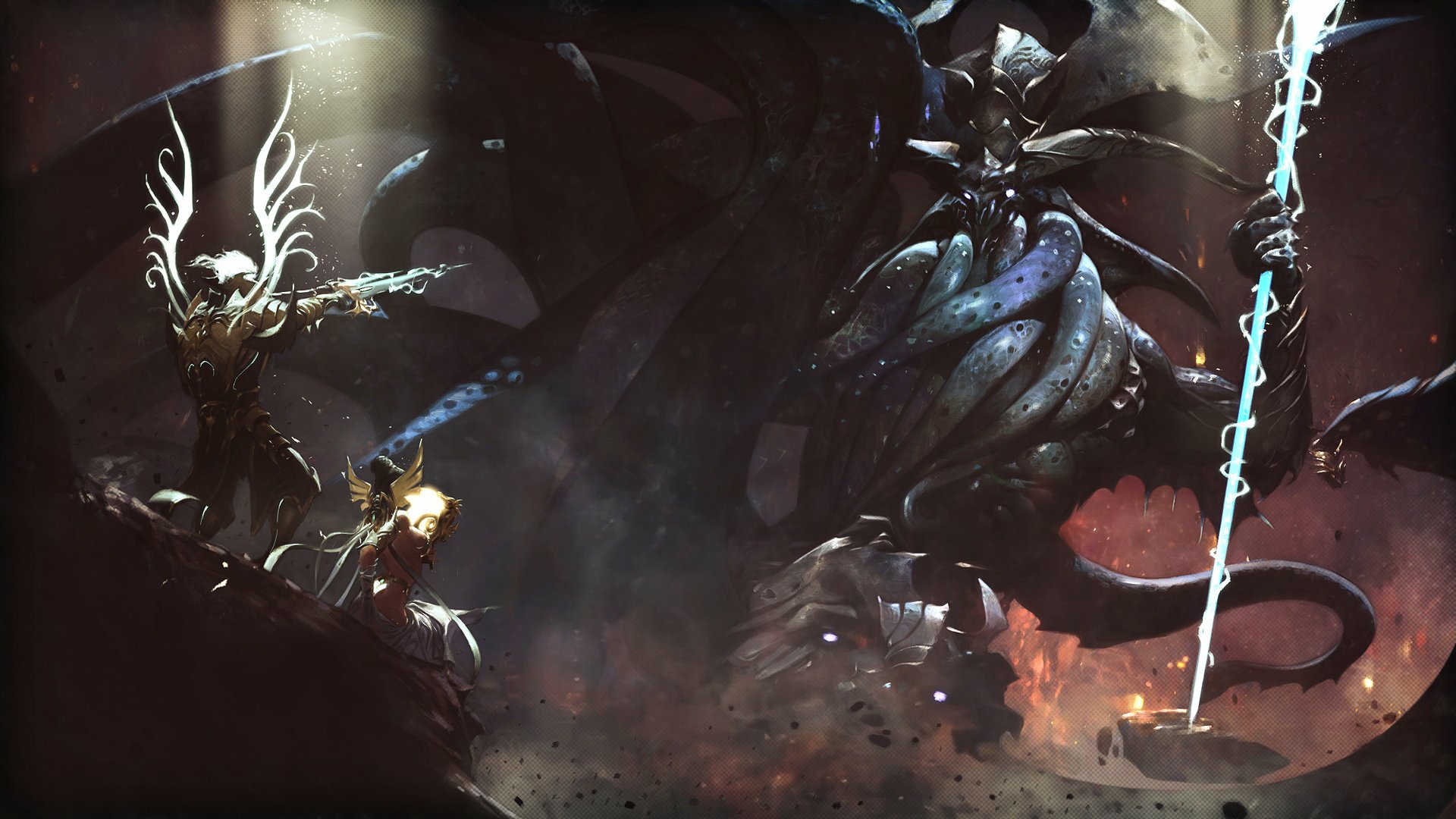 Abyssal Demon Overlord — HD Fantasy Wallpaper by Couscous | 1920x1080 ...