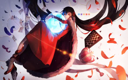 pose anime girl cards Desktop Wallpapers, Phone Wallpaper, PFP, Gifs ...