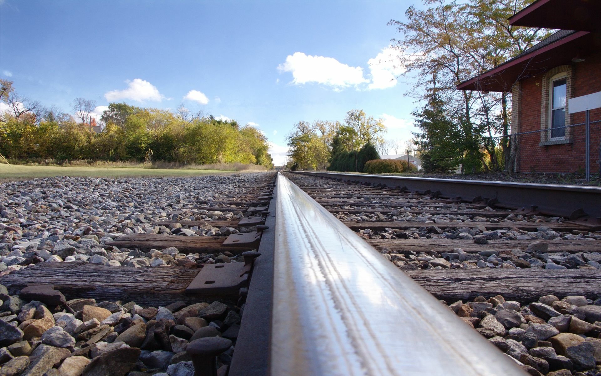 Download Man Made Railroad HD Wallpaper