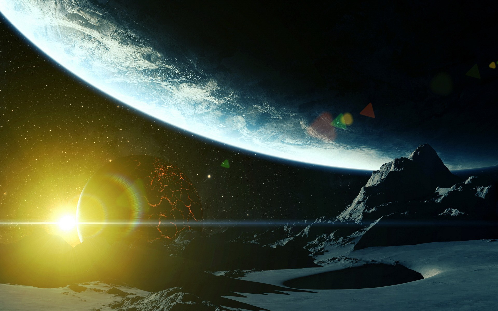 Download Sci Fi Planetscape HD Wallpaper