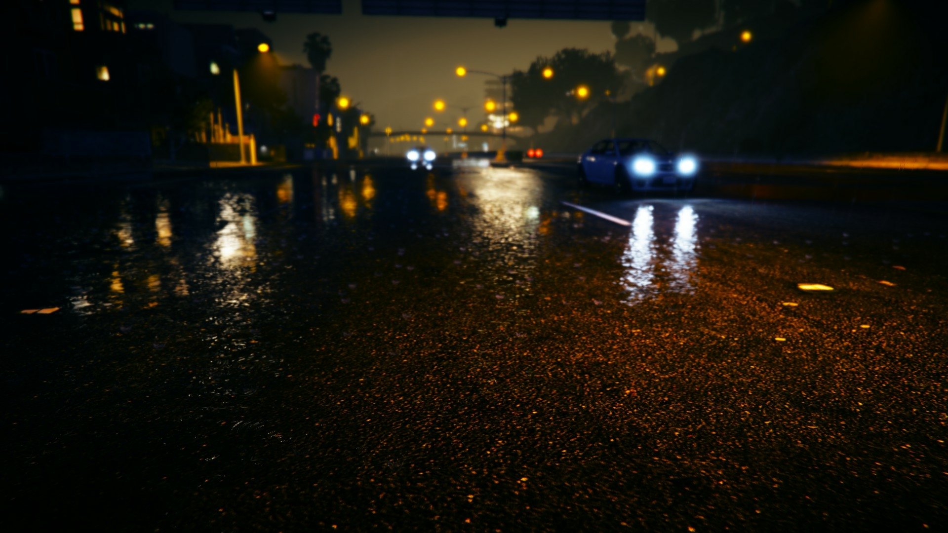 GTA V Night Drive HD Wallpaper: Urban Streets in Motion | 1920x1080 ...
