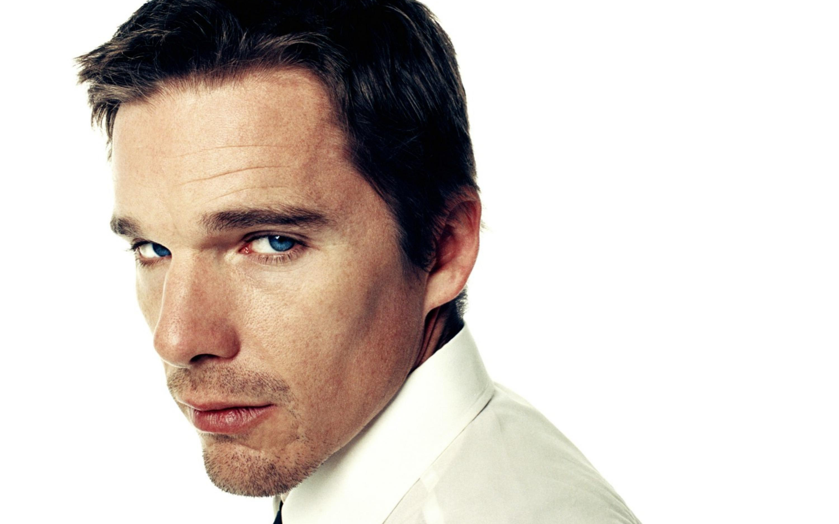 Download Black & White American Actor Celebrity Ethan Hawke HD Wallpaper
