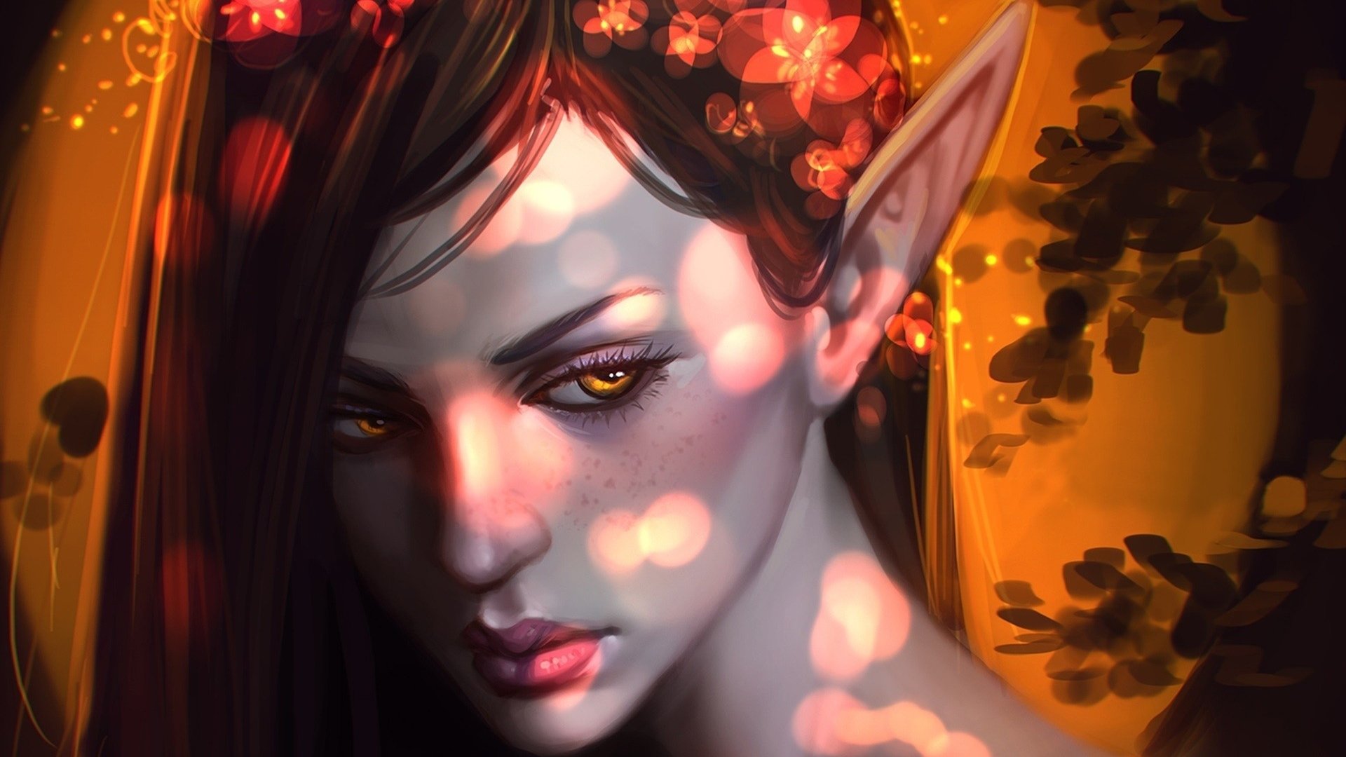 Stunning HD Wallpaper of a Fantasy Elf by Ayya Saparniyazova