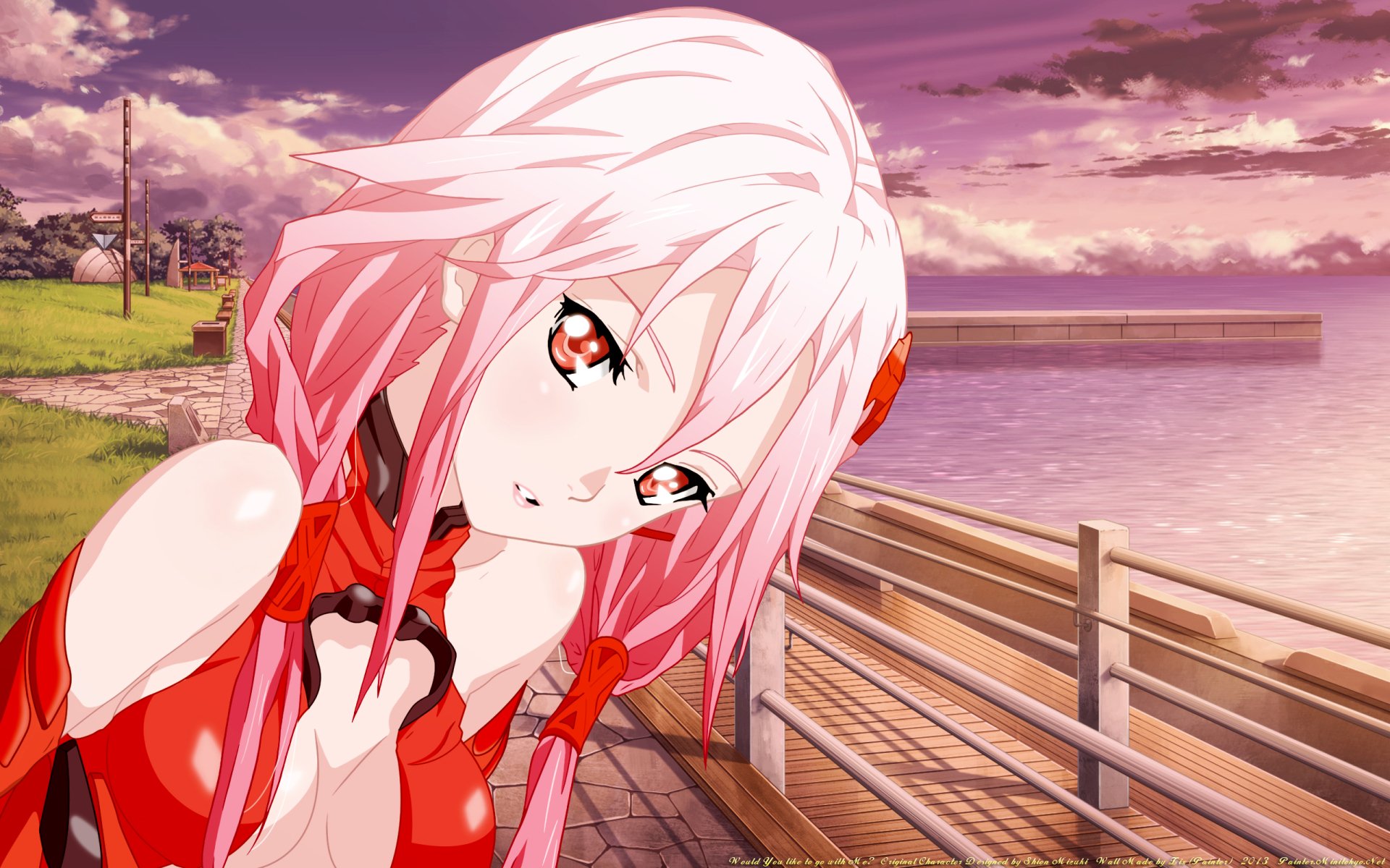 Guilty Crown HD Anime Wallpaper – Stunning Sunset Scene by Painter