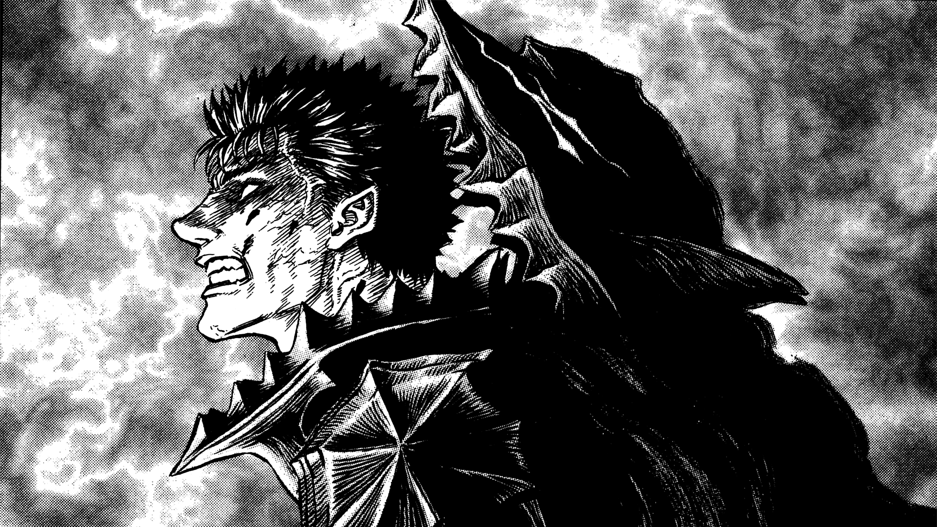 Epic Guts Berserk Anime HD Wallpaper: Dark Warrior’s Fierce Resolve