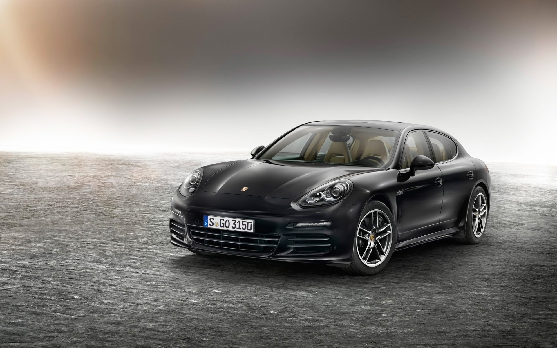 Download Black Car Car Porsche Vehicle Porsche Panamera HD Wallpaper