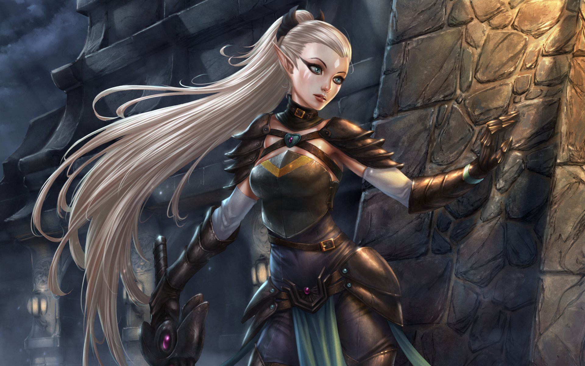 Download Fantasy Woman Warrior HD Wallpaper by MagnaLeon