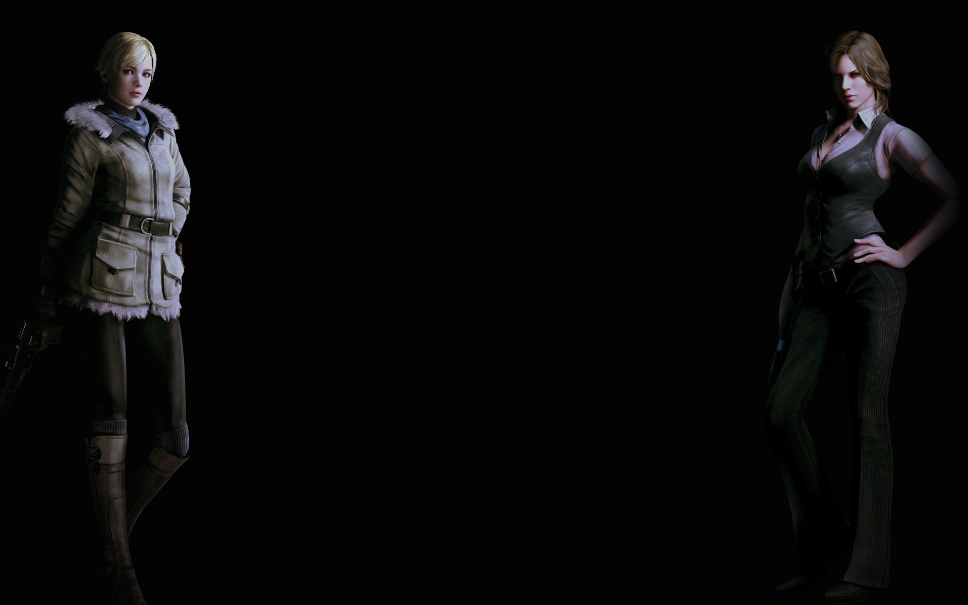 Resident Evil 6 HD Wallpaper: Iconic Video Game Duo Spotlight