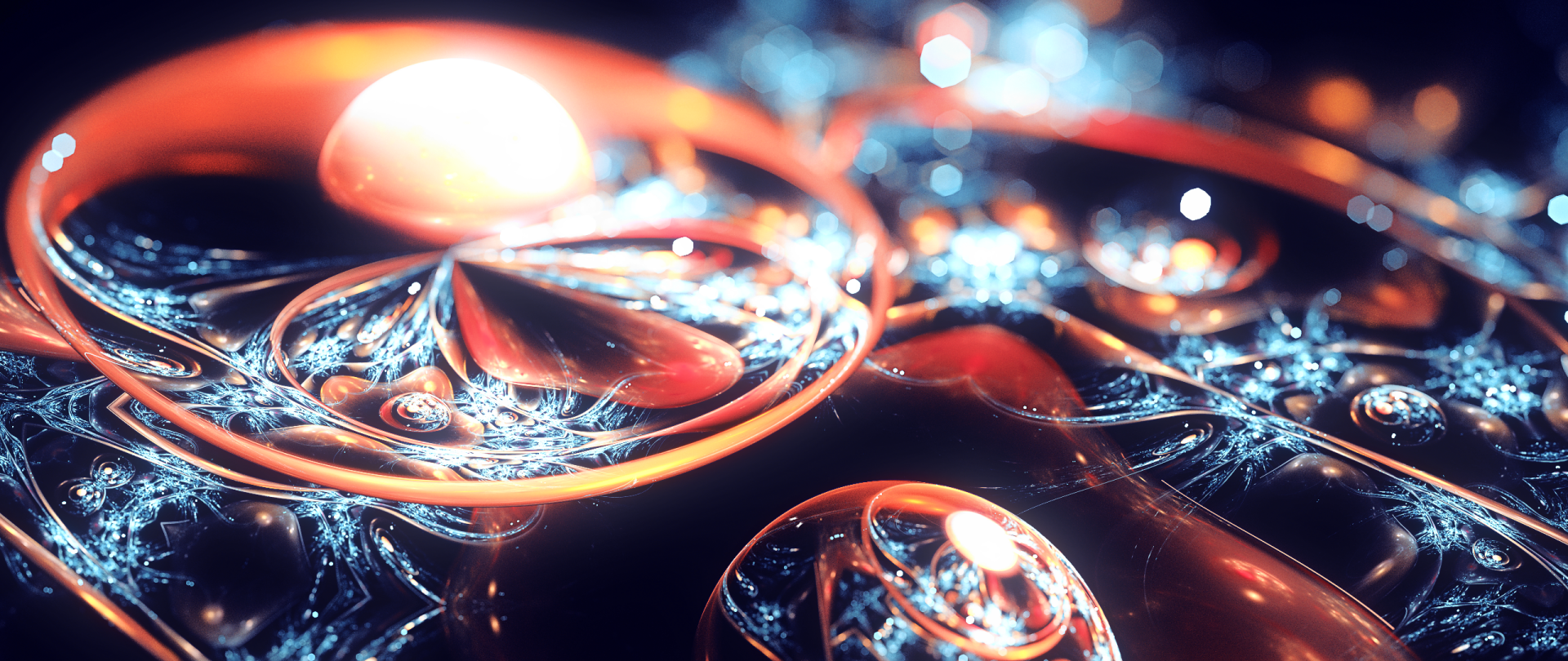 Radiant Fractal Glow: Abstract HD Wallpaper by SallySlips