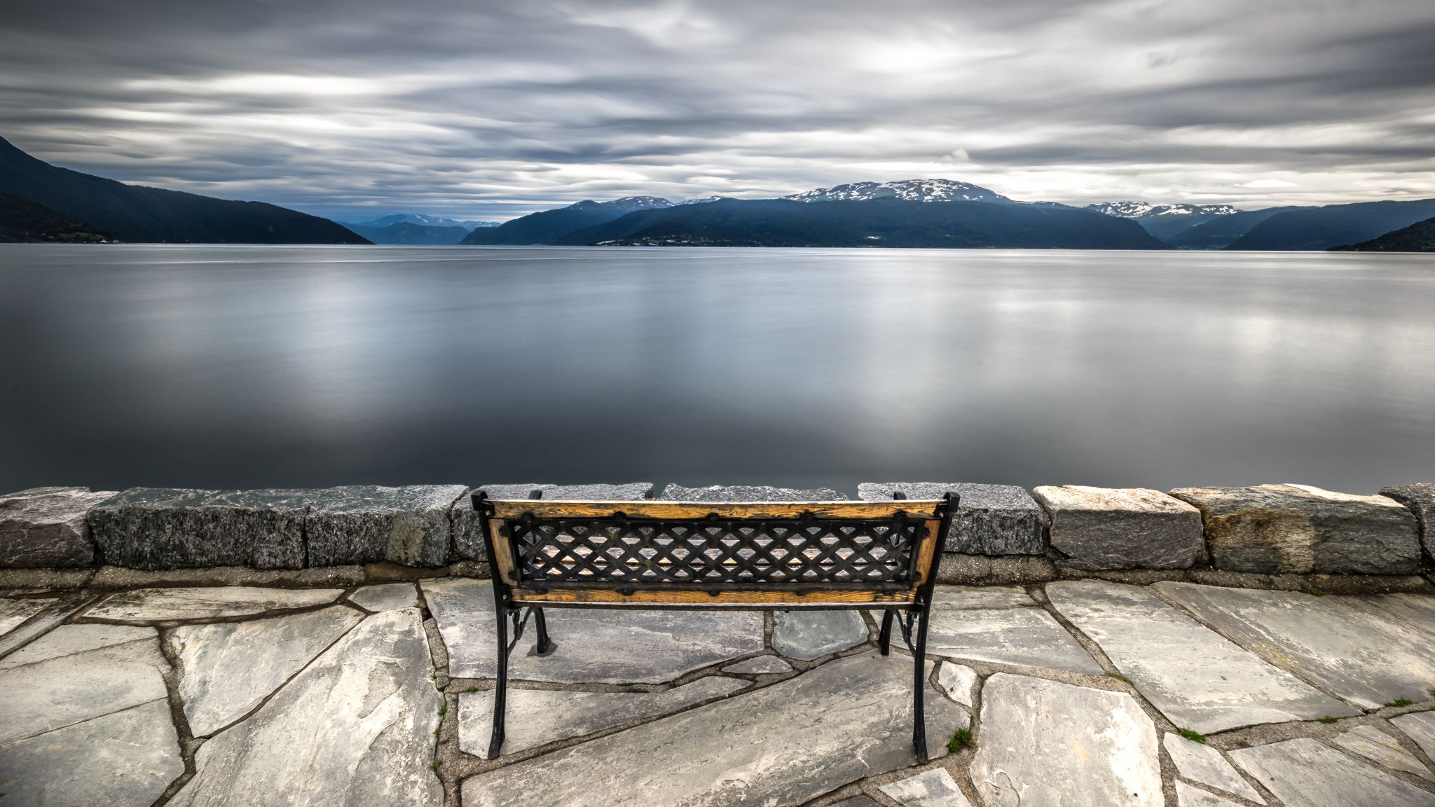 Download Man Made Bench HD Wallpaper